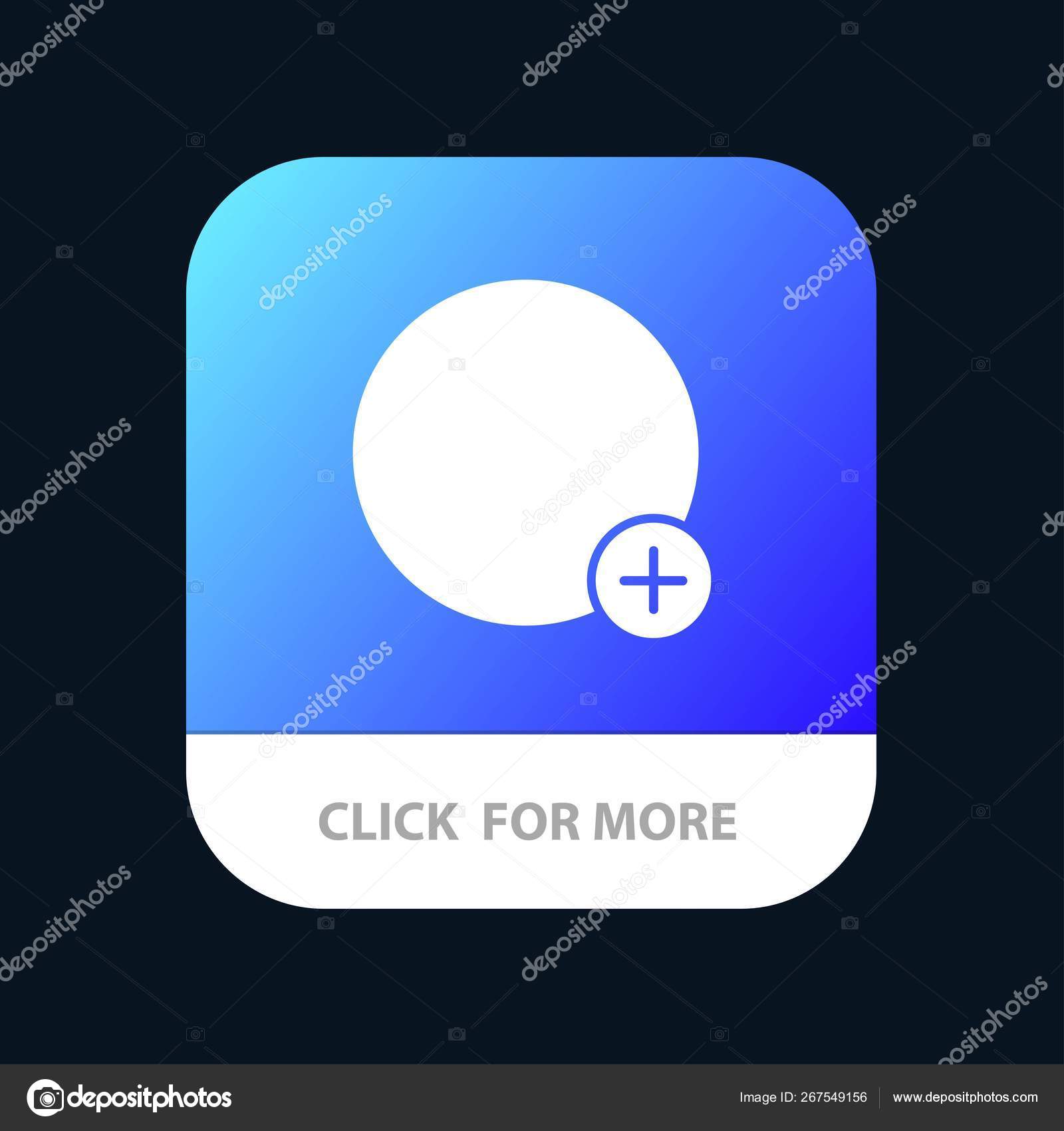 Basic, Plus, Sign, Ui Mobile App Button. Android and IOS Glyph V Stock ...