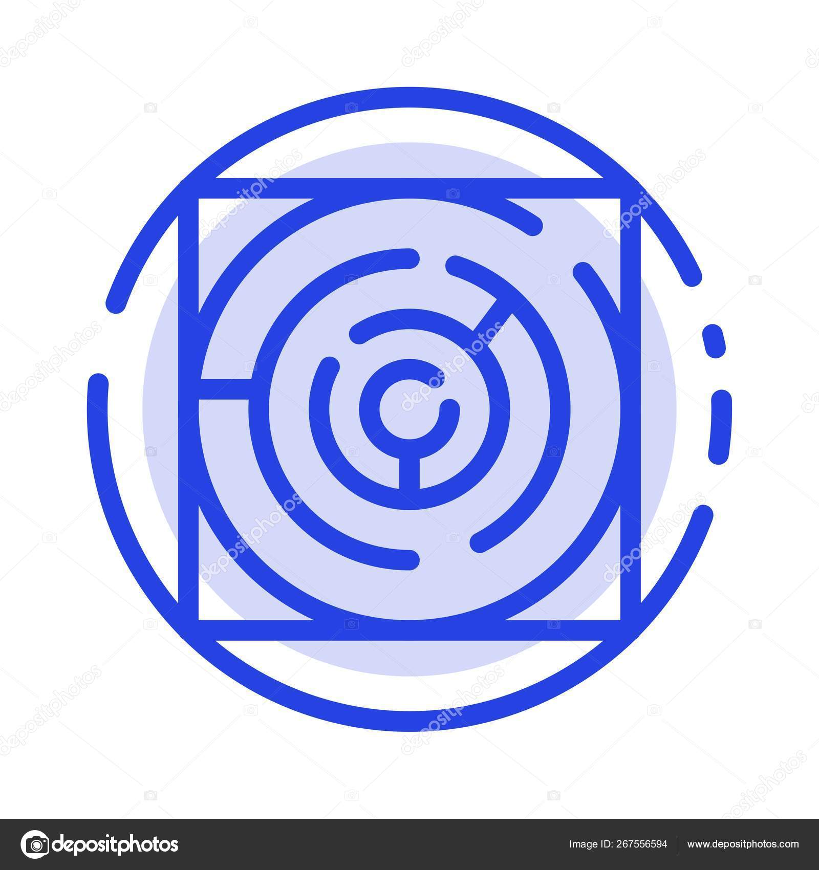 Maze, Map, Labyrinth, Strategy, Pattern Blue Dotted Line Line Ic Stock ...