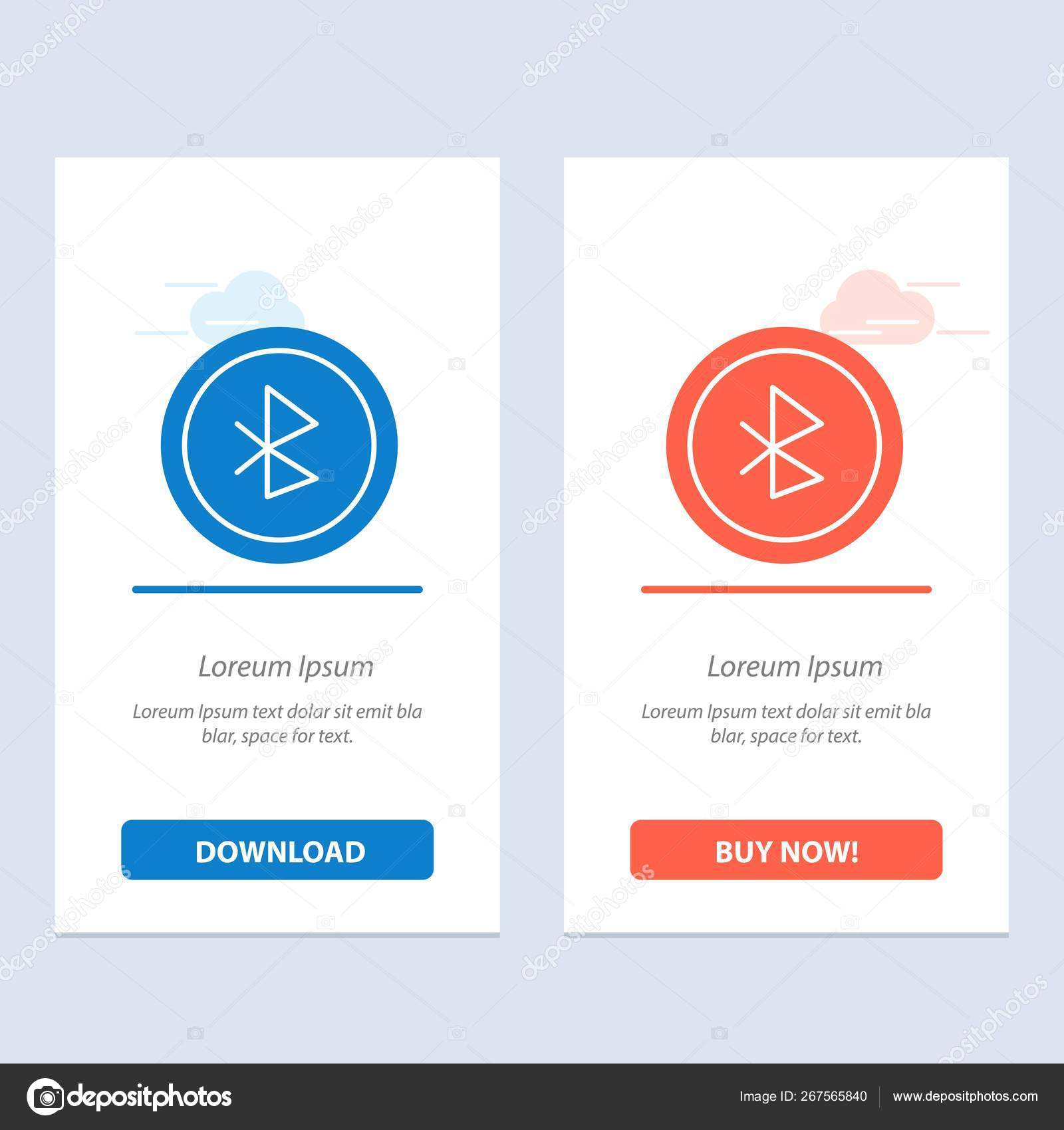 Bluetooth, Ui, User Interface Blue and Red Download and Buy Now Stock ...