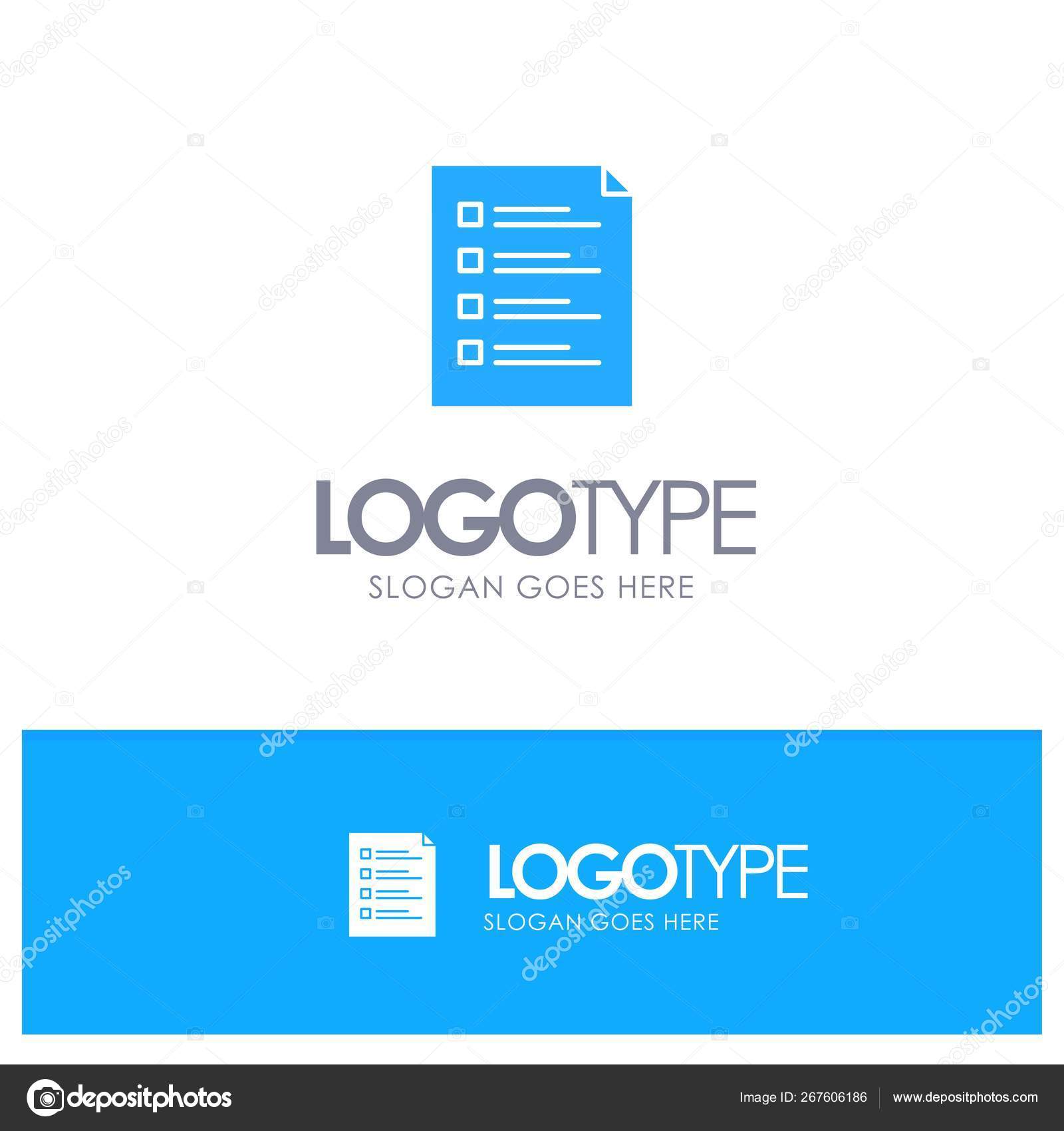 Checklist, Check, File, List, Page, Task, Testing Blue Solid Log Stock ...