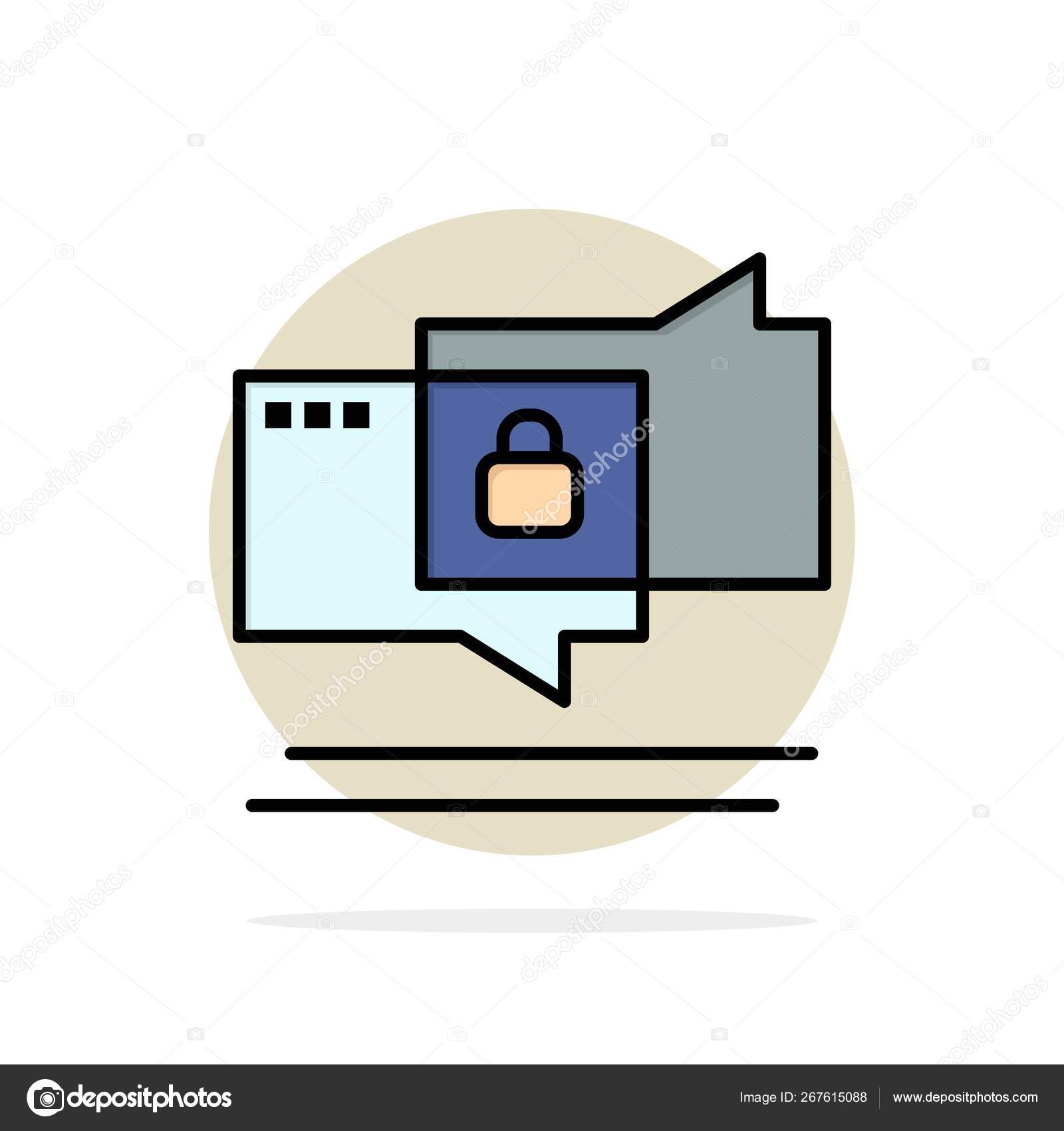 Chat, Chatting, Security, Secure Abstract Circle Background Flat Stock Vector Image by ©Flatart ...
