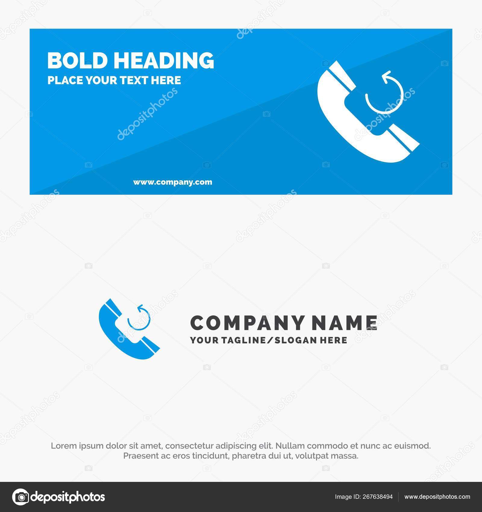 Call, Phone, Callback SOlid Icon Website Banner and Business Log Stock ...