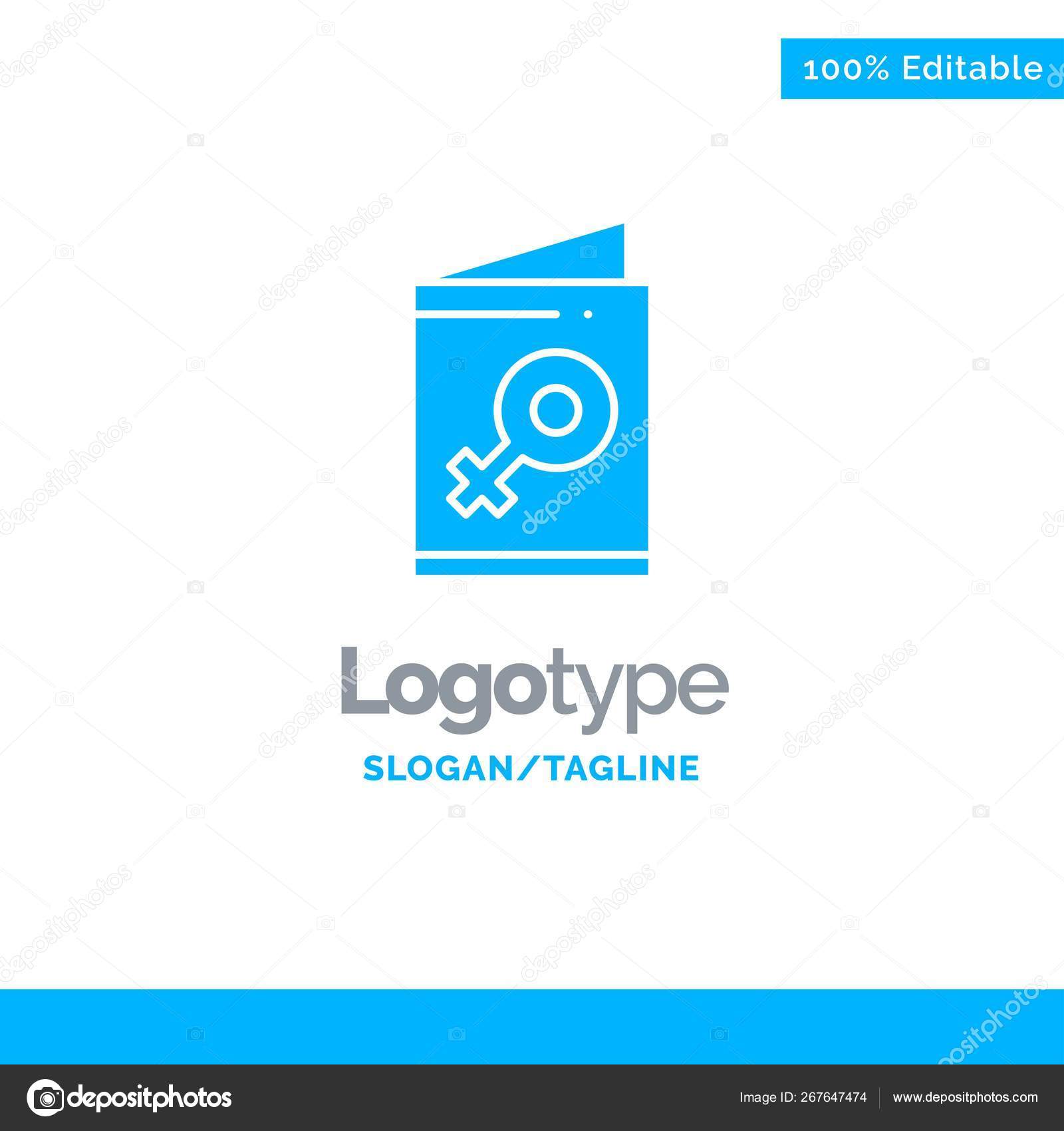 Card, Female, Symbol, Invite Blue Business Logo Template Stock Vector ... Card, Female, Symbol, Invite Blue Business Logo Template Stock Vector ...