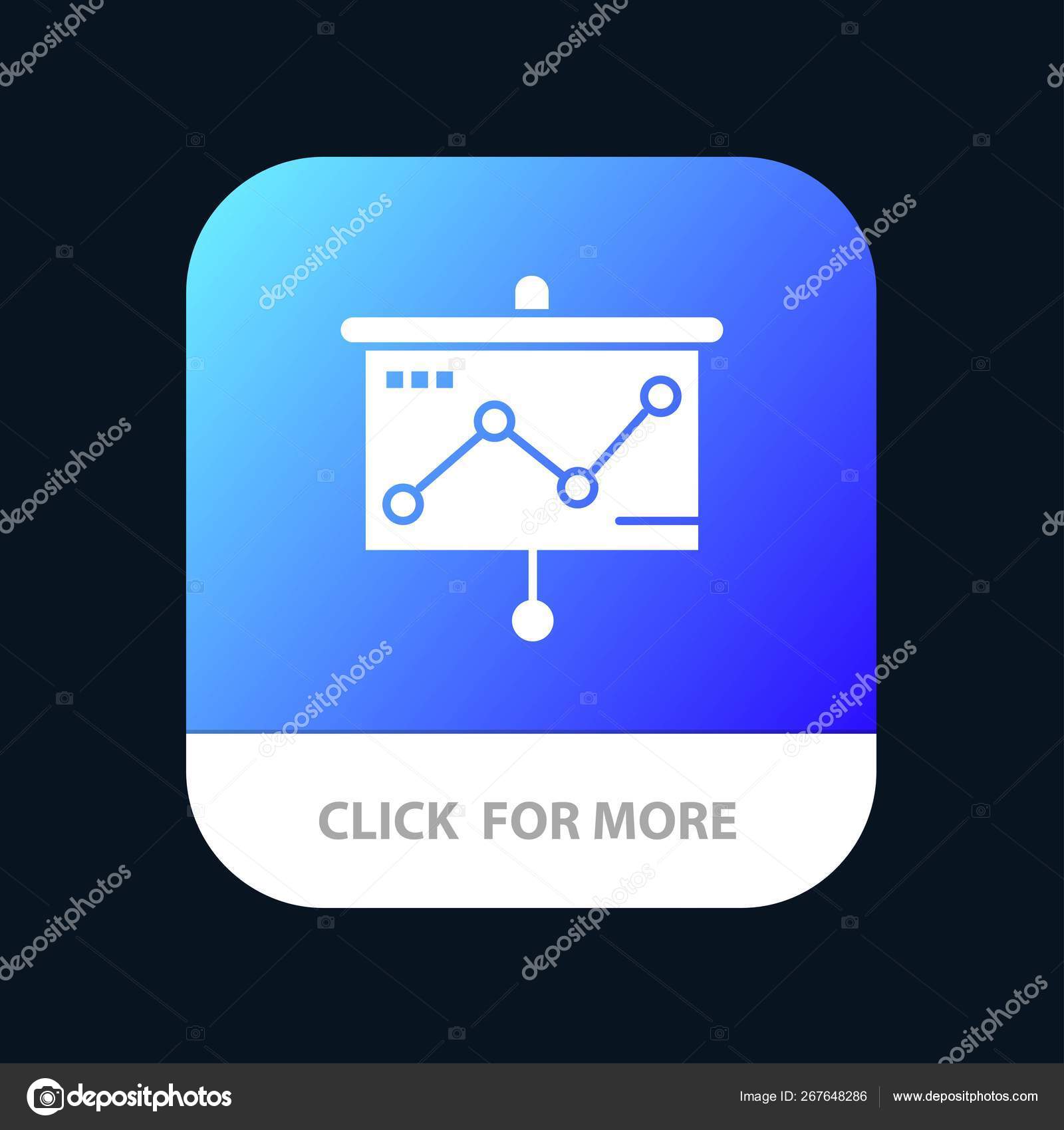 Chart, Presentation, Graph, Projector Mobile App Button. Android Stock ...