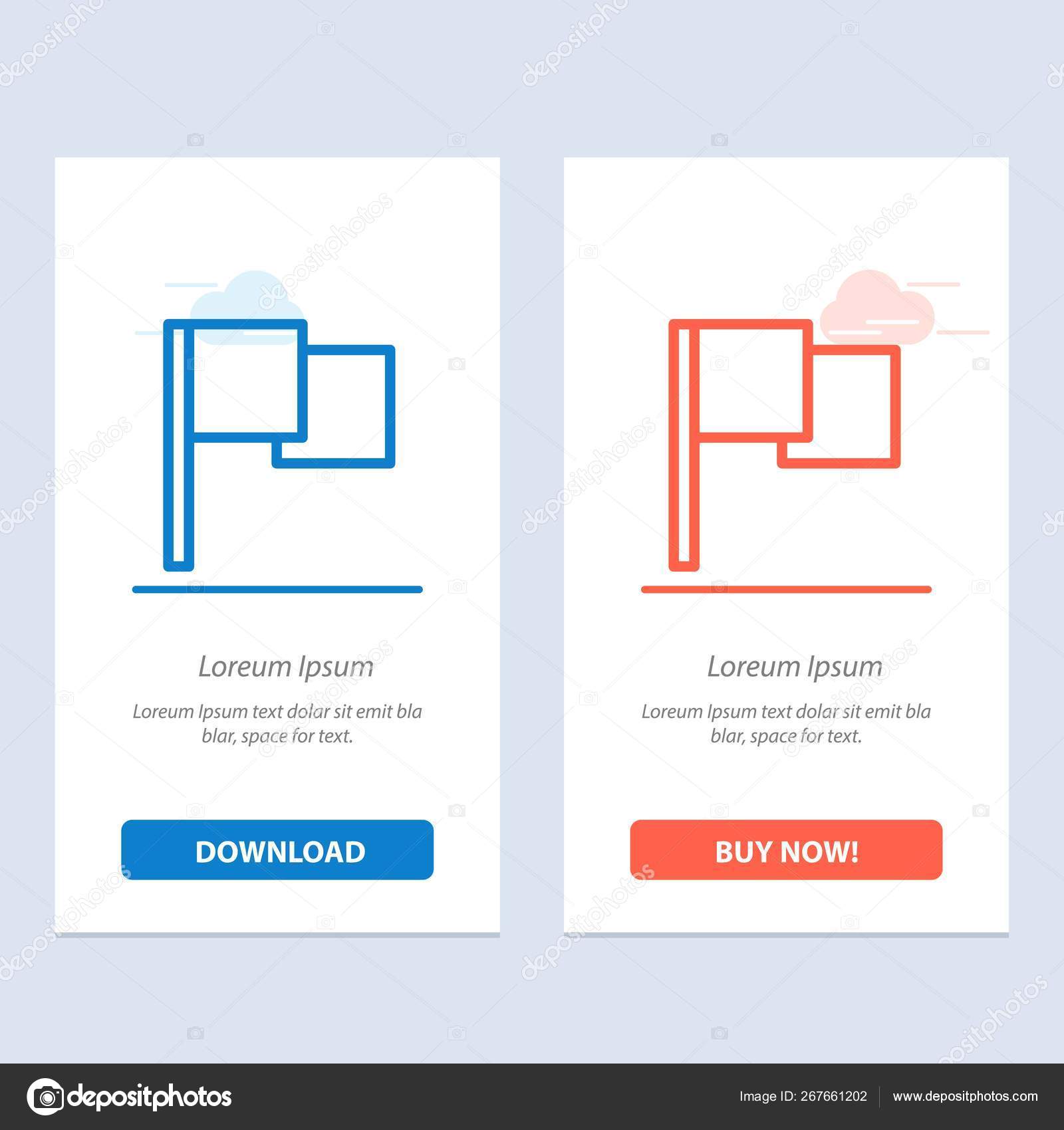 Basic, Flag, Ui Blue and Red Download and Buy Now web Widget Ca Stock ...