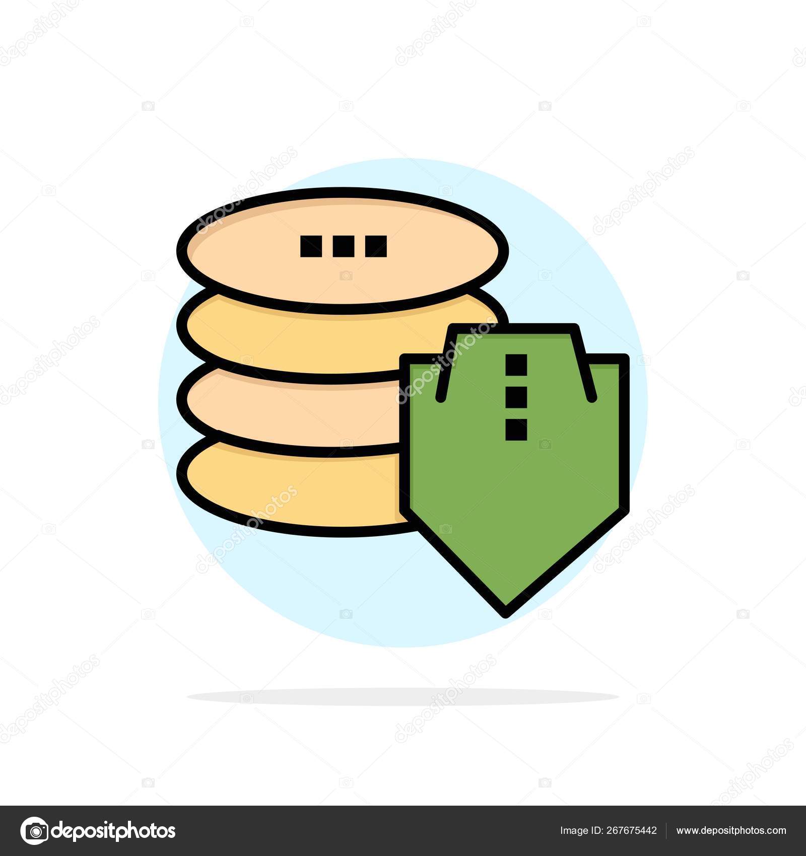 Shield, Dollar, Security, Secure Abstract Circle Background Flat Stock Vector Image by ©Flatart ...