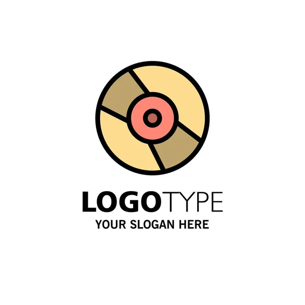 Cd, Dvd, Studio Business Logo Template. Flat Color ⬇ Vector Image by ...