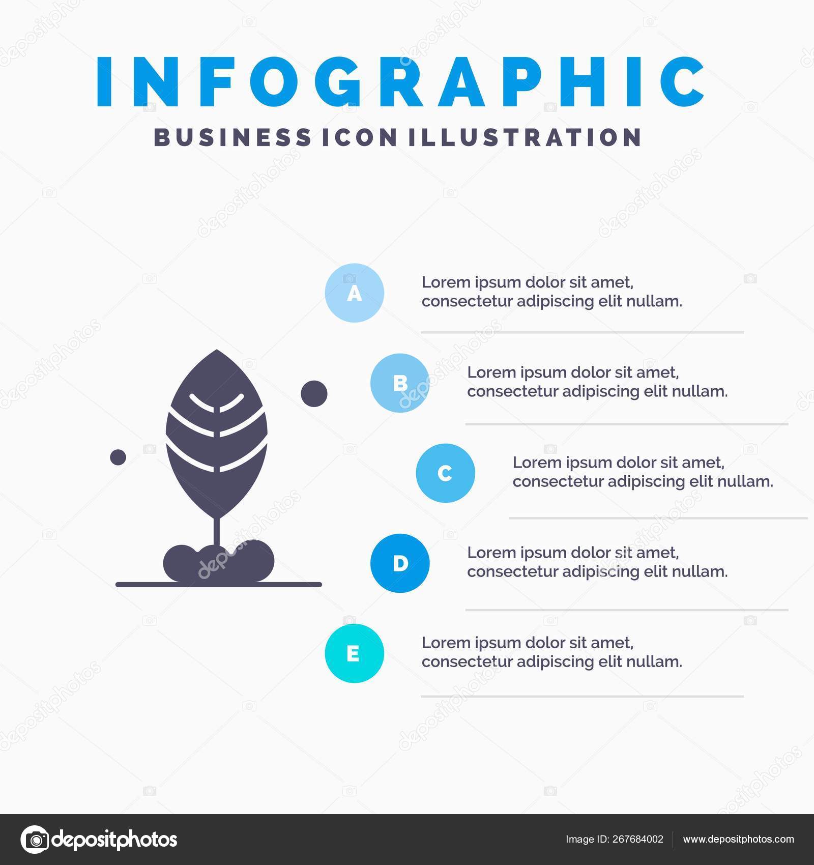 Leaf, Plant, Motivation Solid Icon Infographics 5 Steps Presenta Stock Vector by ©Flatart 267684002