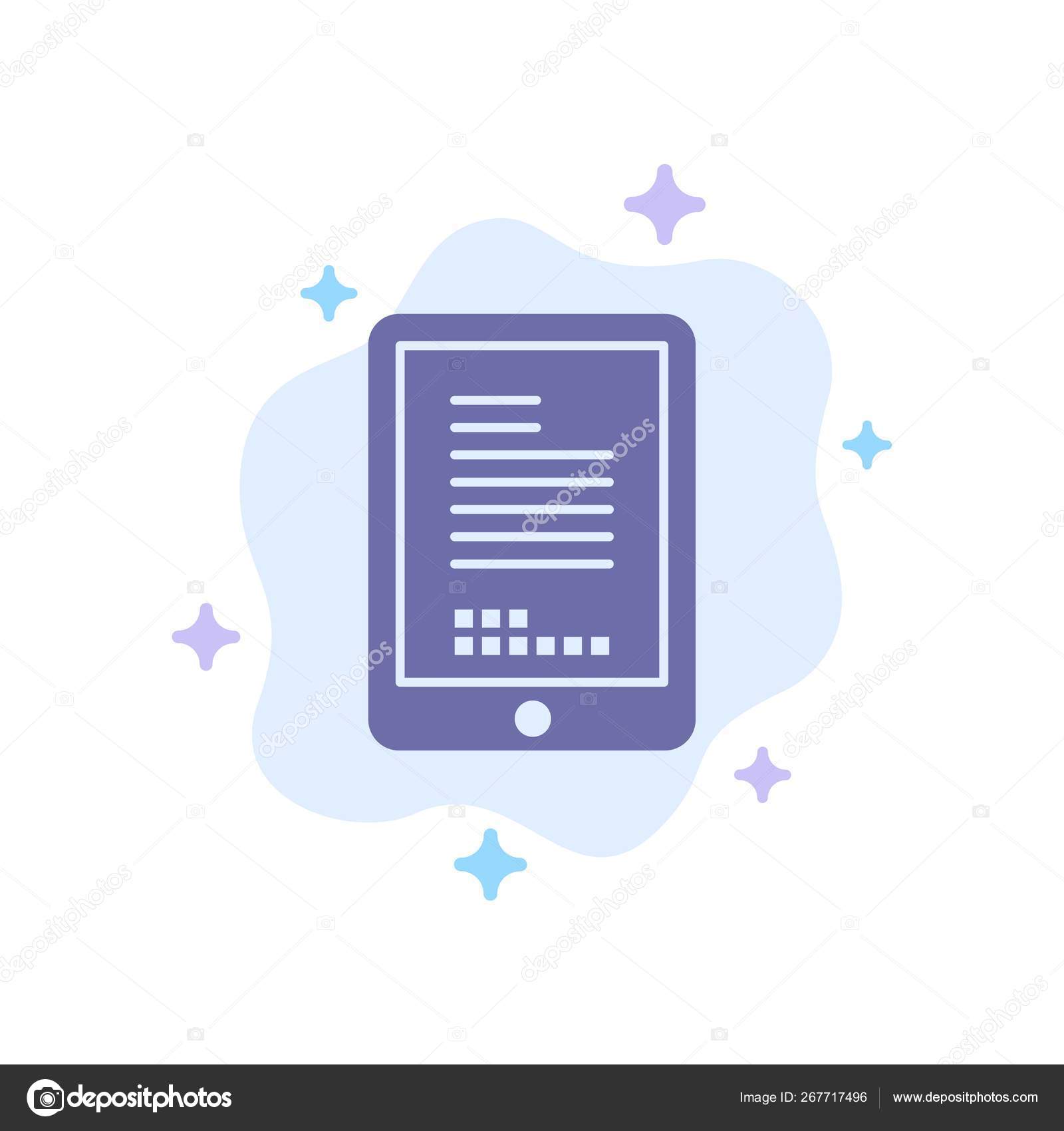 Mobile Coding Hardware Cell Blue Icon On Abstract Cloud Backg Stock Vector Image By ©flatart