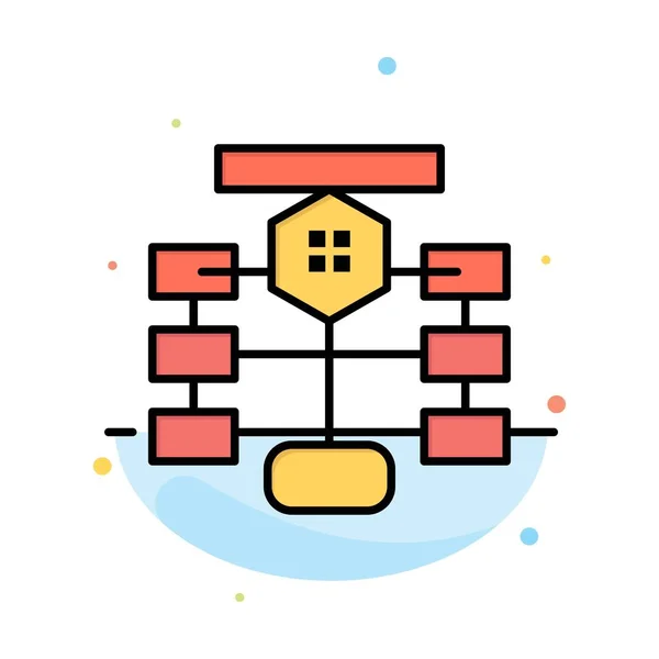 Flowchart, Flow, Chart, Data, Database Blue Icon on Abstract Clo Stock ...