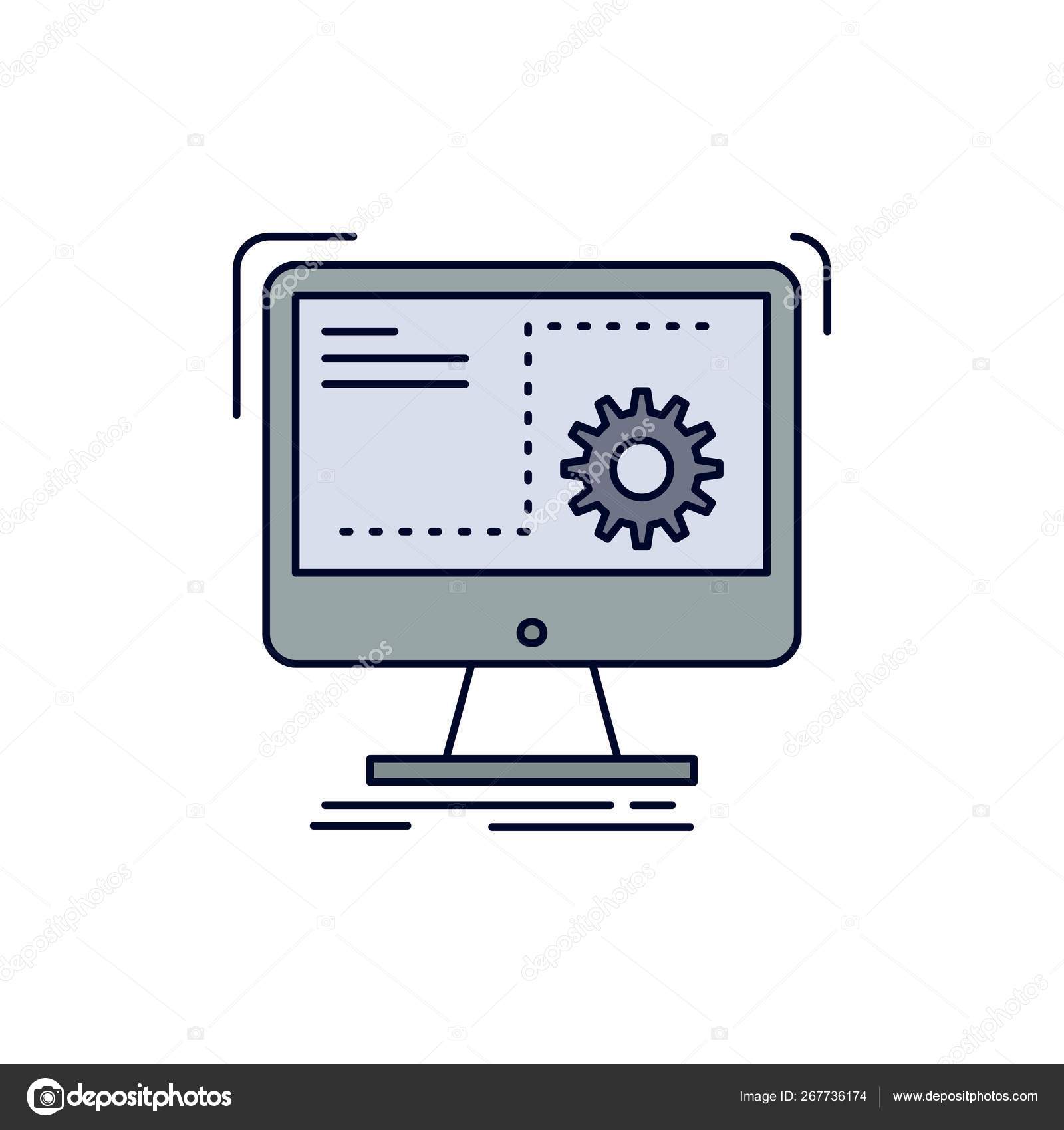 Command Computer Function Process Progress Flat Color Icon V Stock Vector By ©flatart 267736174