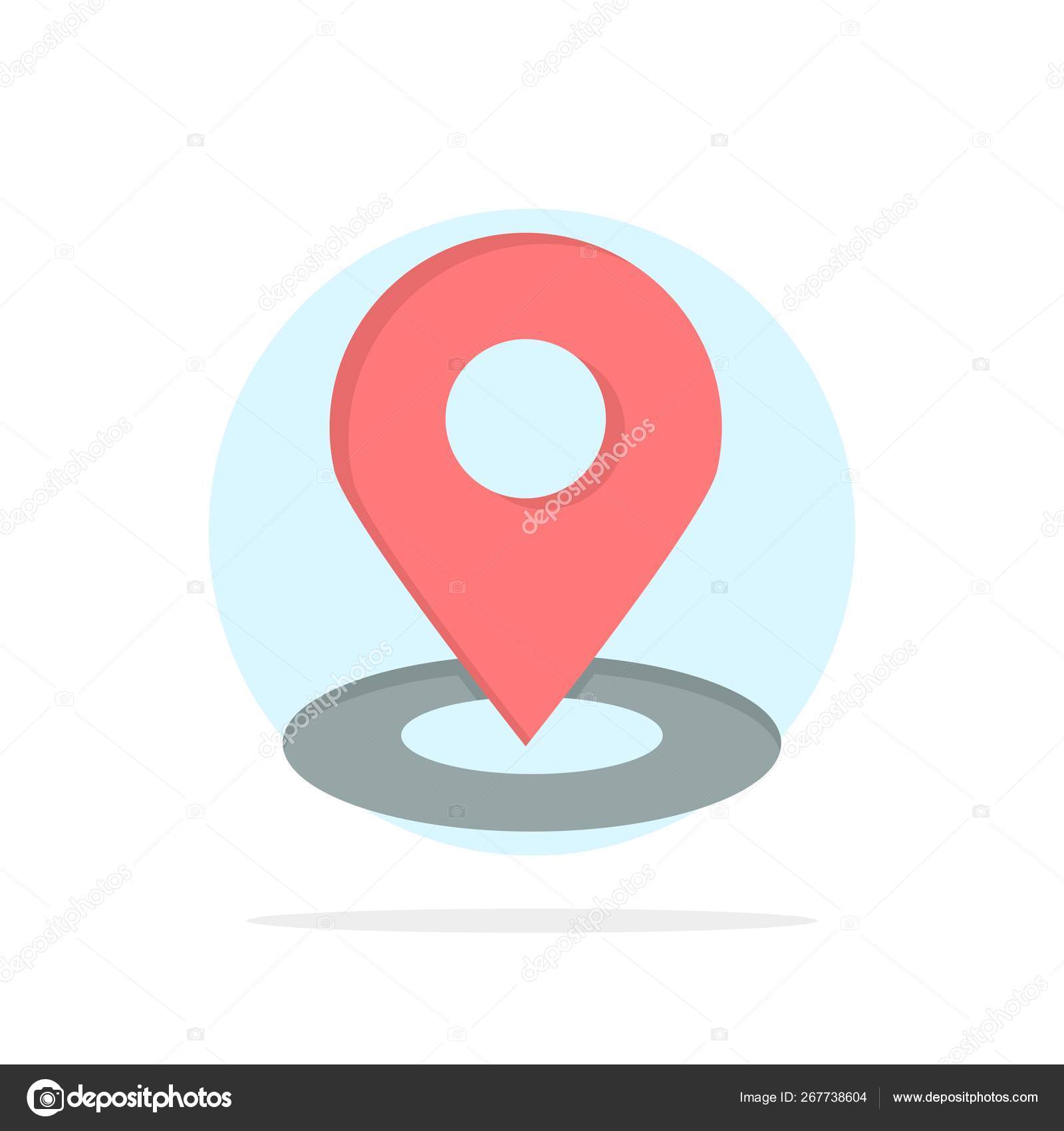 Browse Map Navigation Location Abstract Circle Background Fla Stock Vector By ©flatart 267738604