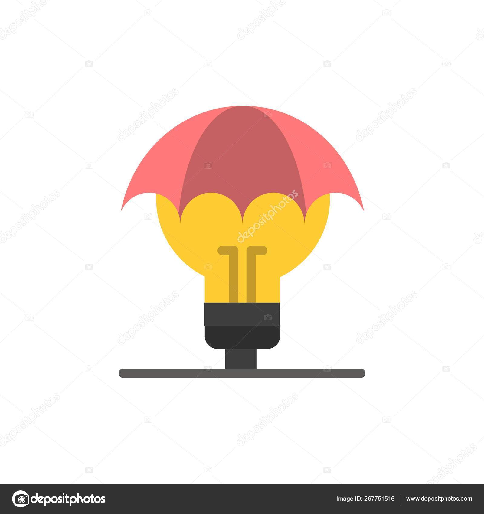 Protected Ideas, Copyright, Defense, Idea, Patent Flat Color Ic Stock ...