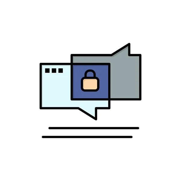 Chat, Chatting, Security, Secure Abstract Circle Background Flat Stock Vector Image by ©Flatart ...