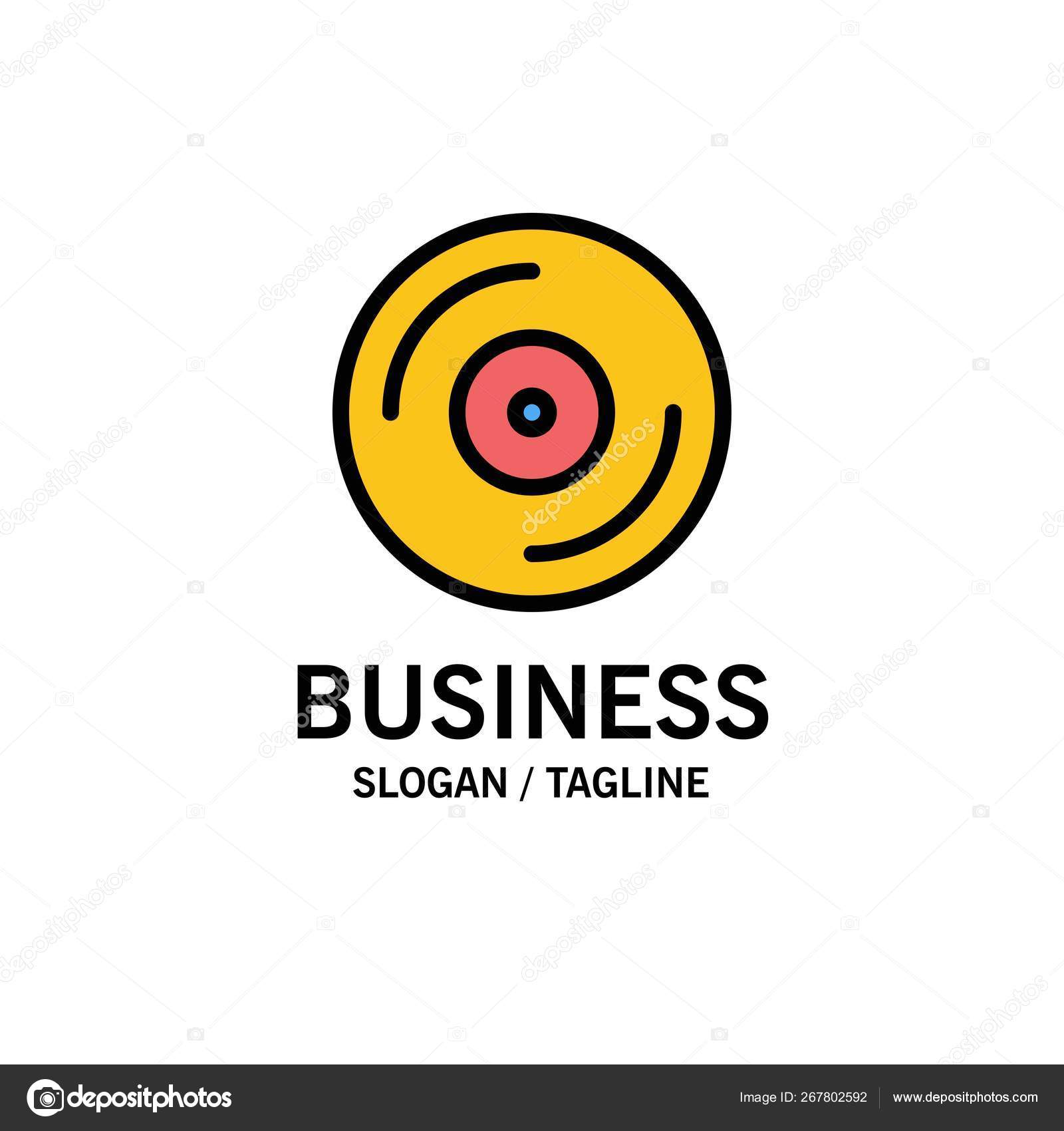 Cd, Dvd, Studio Business Logo Template. Flat Color ⬇ Vector Image by ...