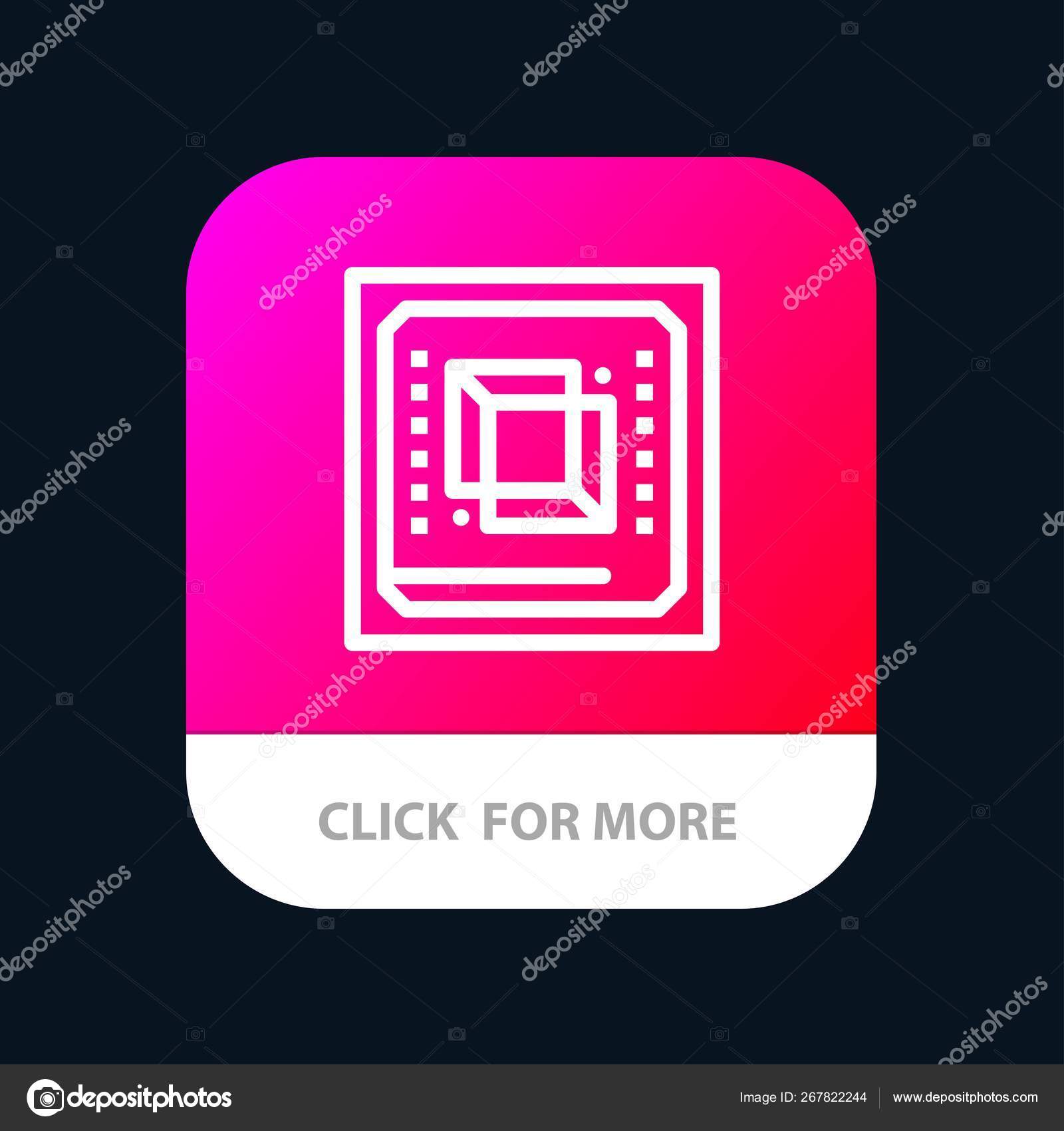 Chip Computer Cpu Hardware Processor Mobile App Button Android Ios Stock Vector By ©flatart