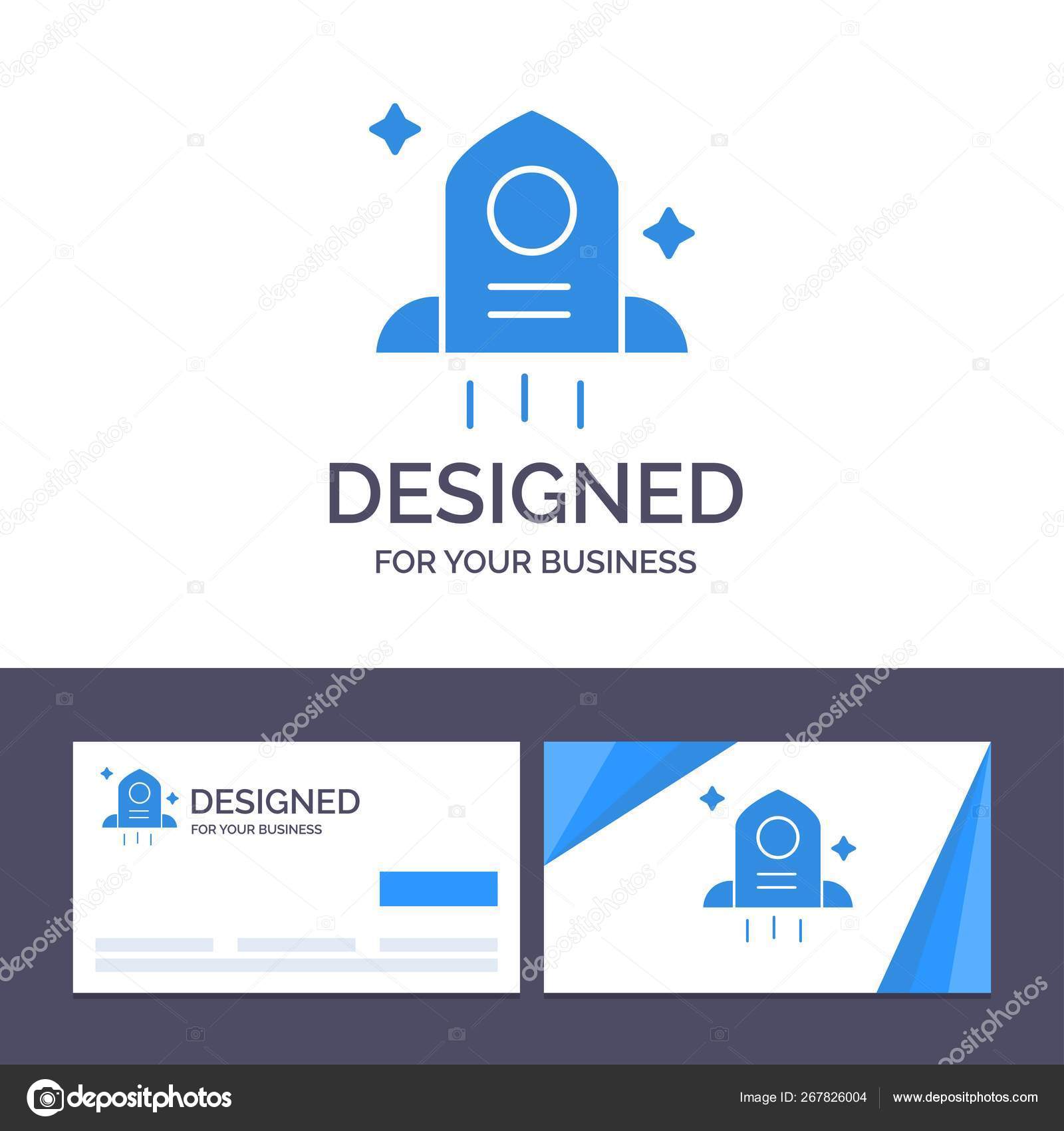 Creative Business Card and Logo template Astronomy, Rocket, Spac Stock ...