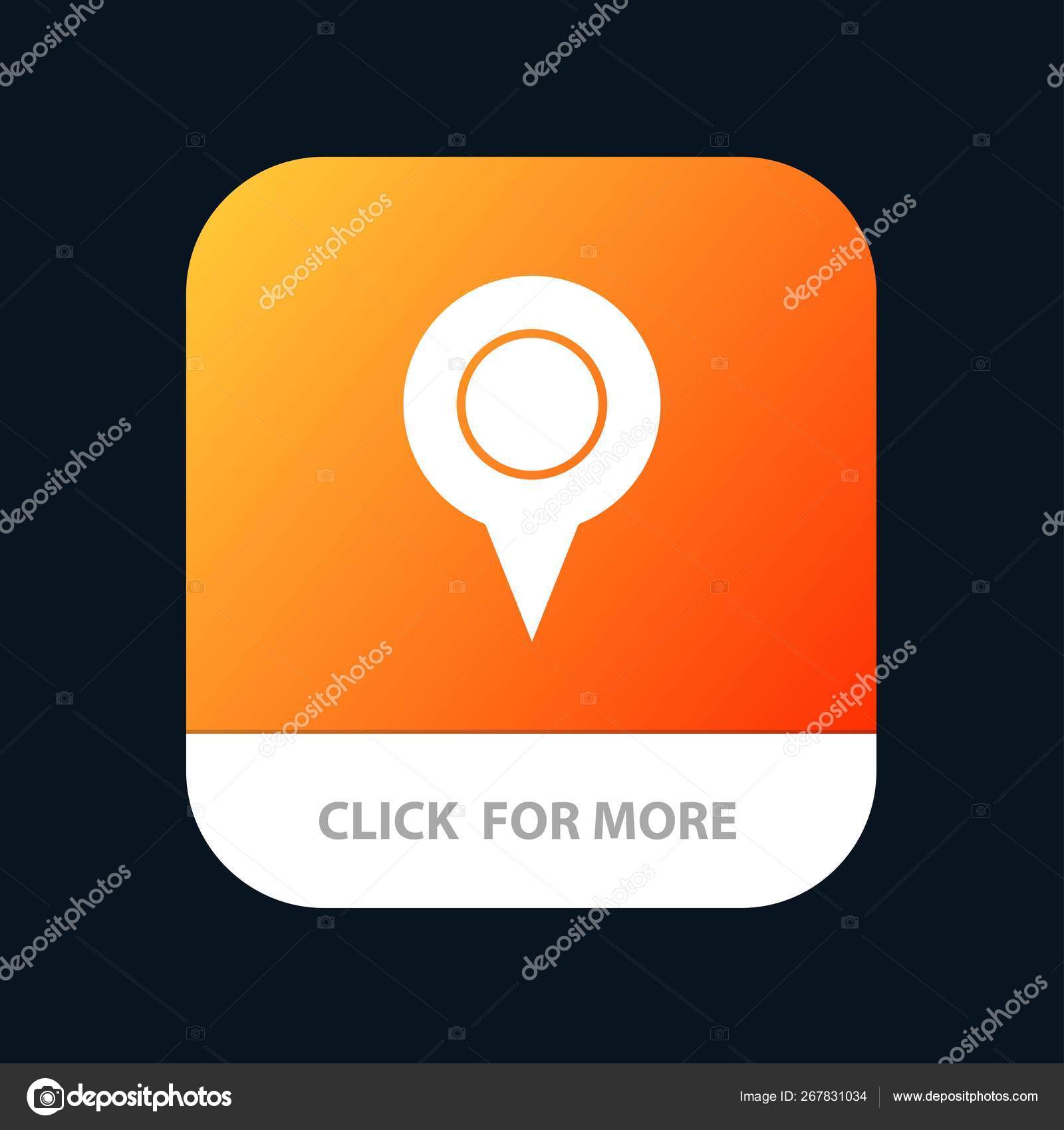Geo location, Location, Map, Pin Mobile App Button. Android and Stock ...