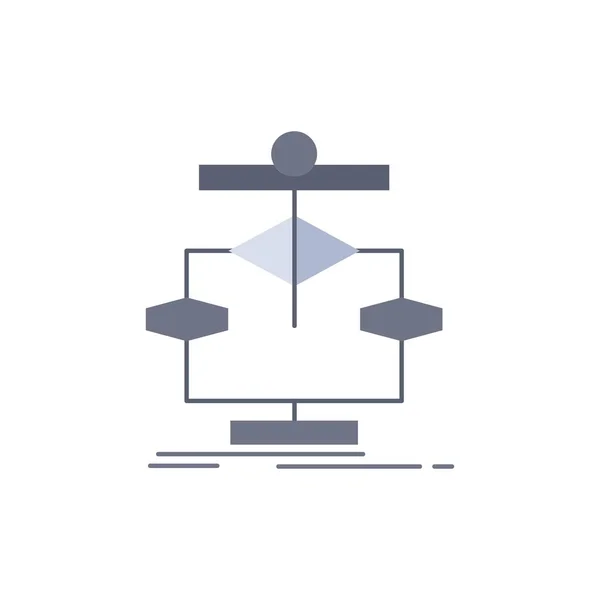 Algorithm Chart Data Diagram Flow Flat Line Filled Icon Beautiful Stock Vector Image by ©Flatart ...