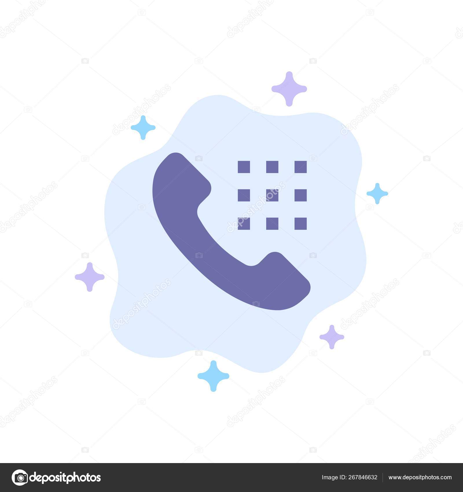 Call, Dial, Phone, Keys Blue Icon on Abstract Cloud Background Stock Vector by ©Flatart 267846632
