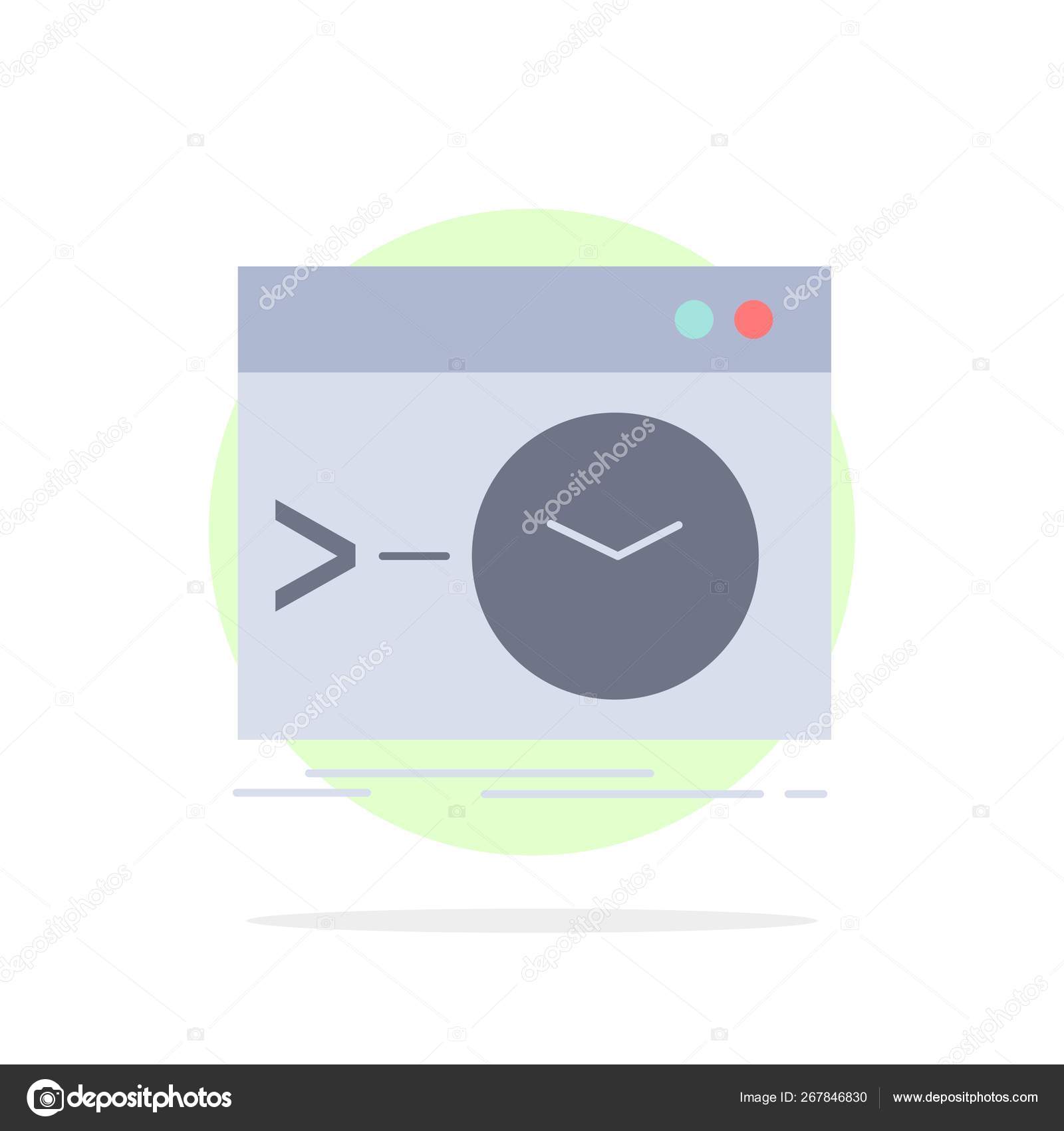 Admin, command, root, software, terminal Flat Color Icon Vector Stock Vector Image by ©Flatart ...