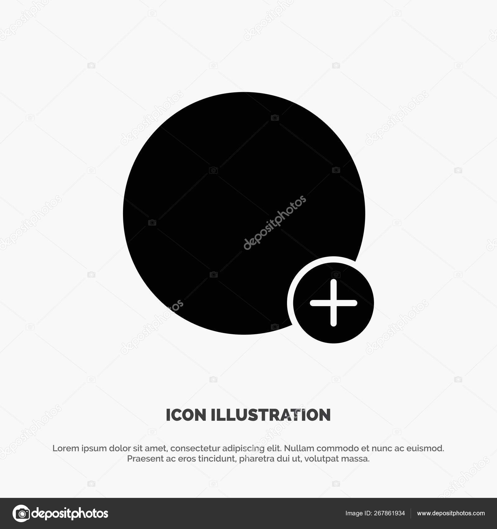 Basic, Plus, Sign, Ui solid Glyph Icon vector Stock Vector Image by ...