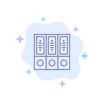 Files, Archive, Data, Database, Documents, Folders Blue Solid Lo Stock Vector Image by ©Flatart ...