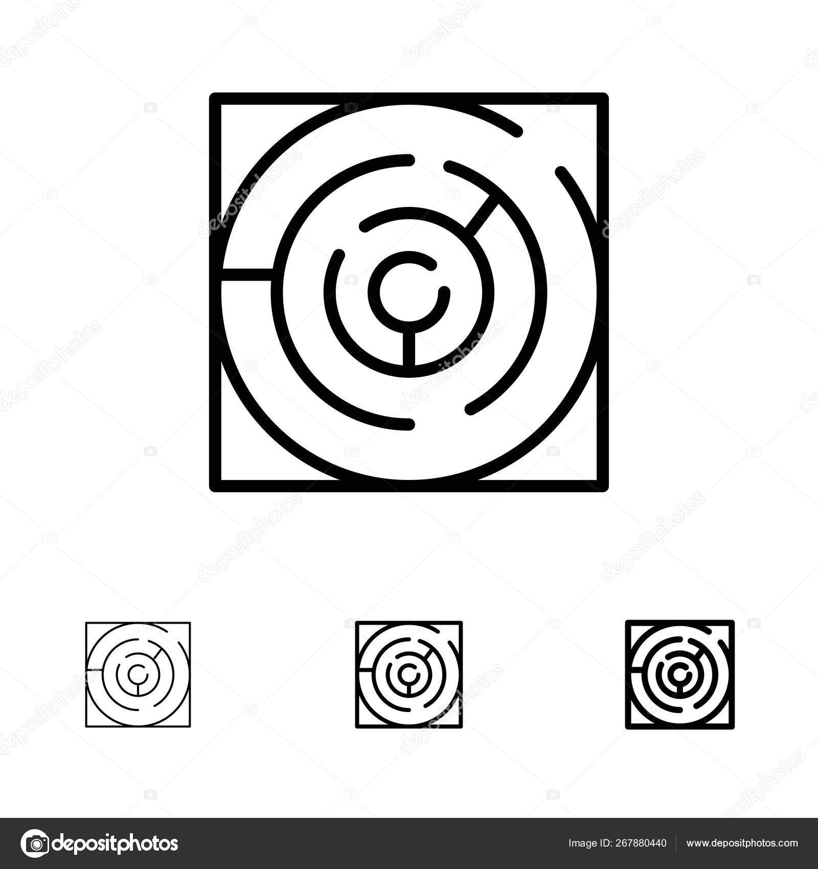 Maze, Map, Labyrinth, Strategy, Pattern Bold and thin black line Stock ...