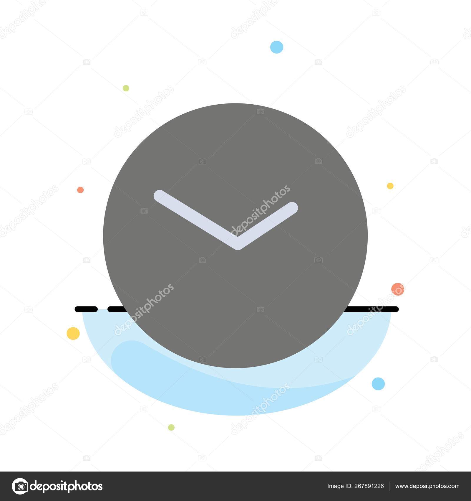 Basic, Watch, Time, Clock Abstract Flat Color Icon Template Stock ...