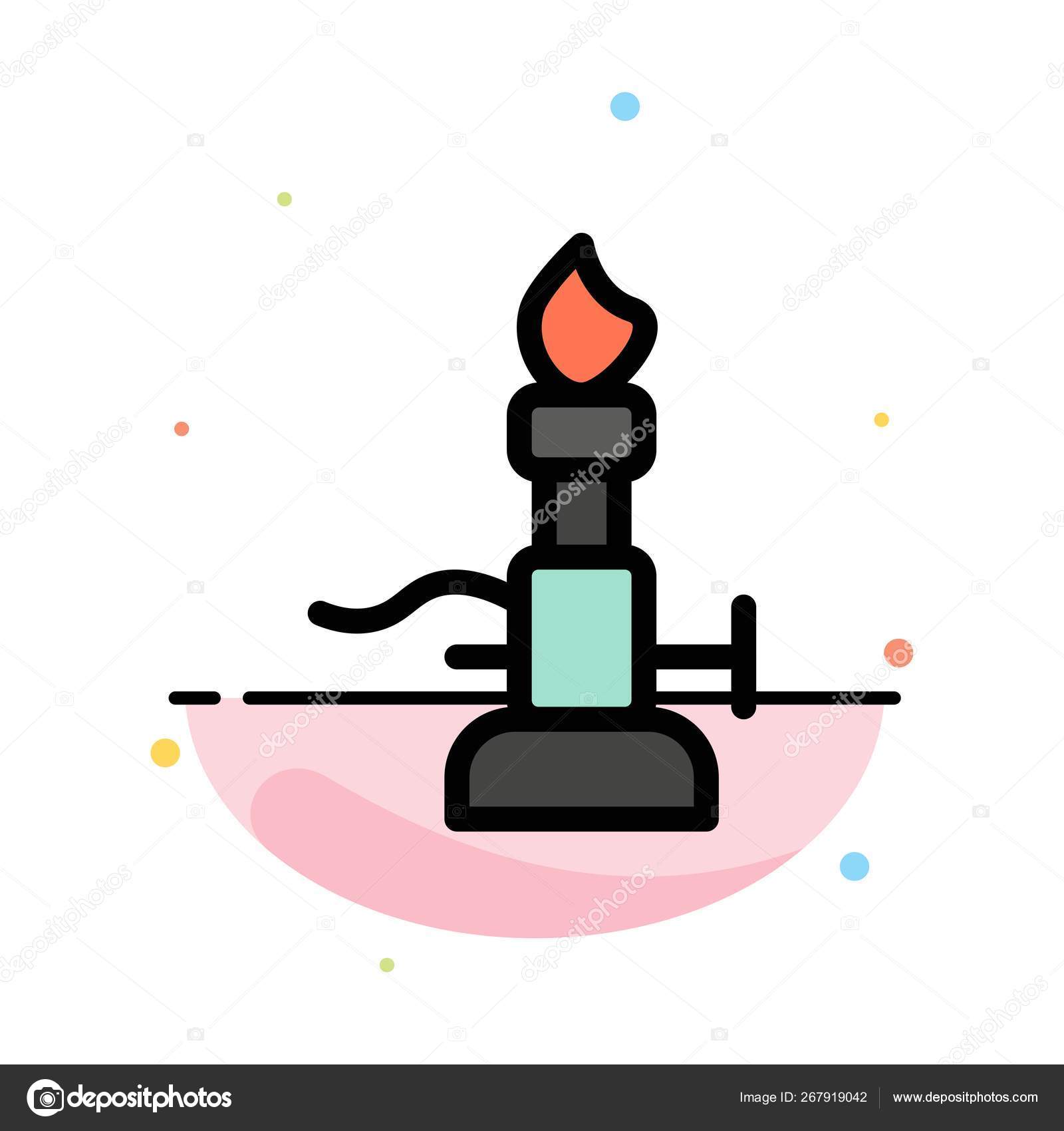Fire, Lab, Light, Science, Torch Abstract Flat Color Icon Templa Stock ...