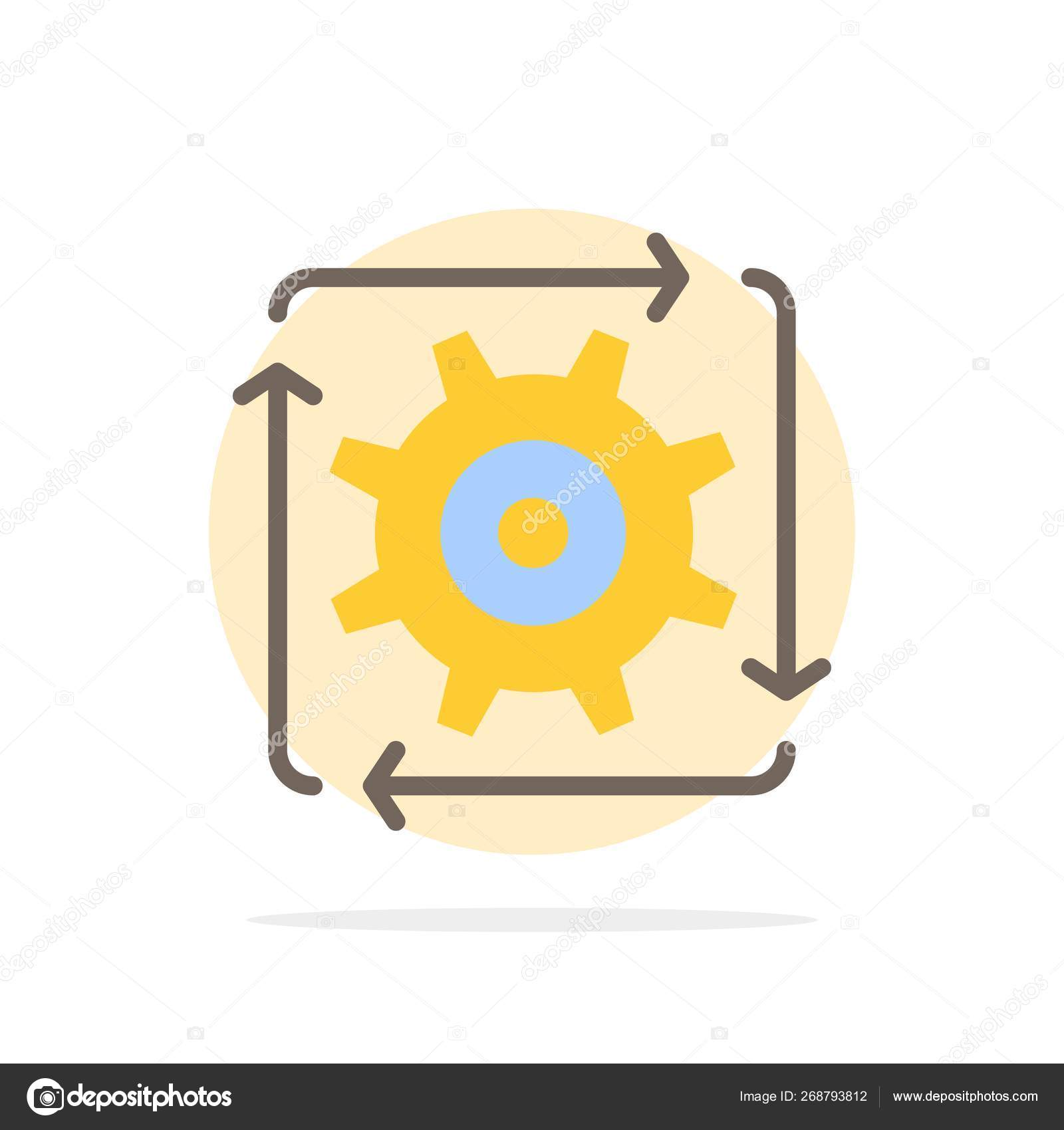 Flujo de trabajo, automatización, desarrollo, flujo, operación Circo abstracto Vector de stock ...