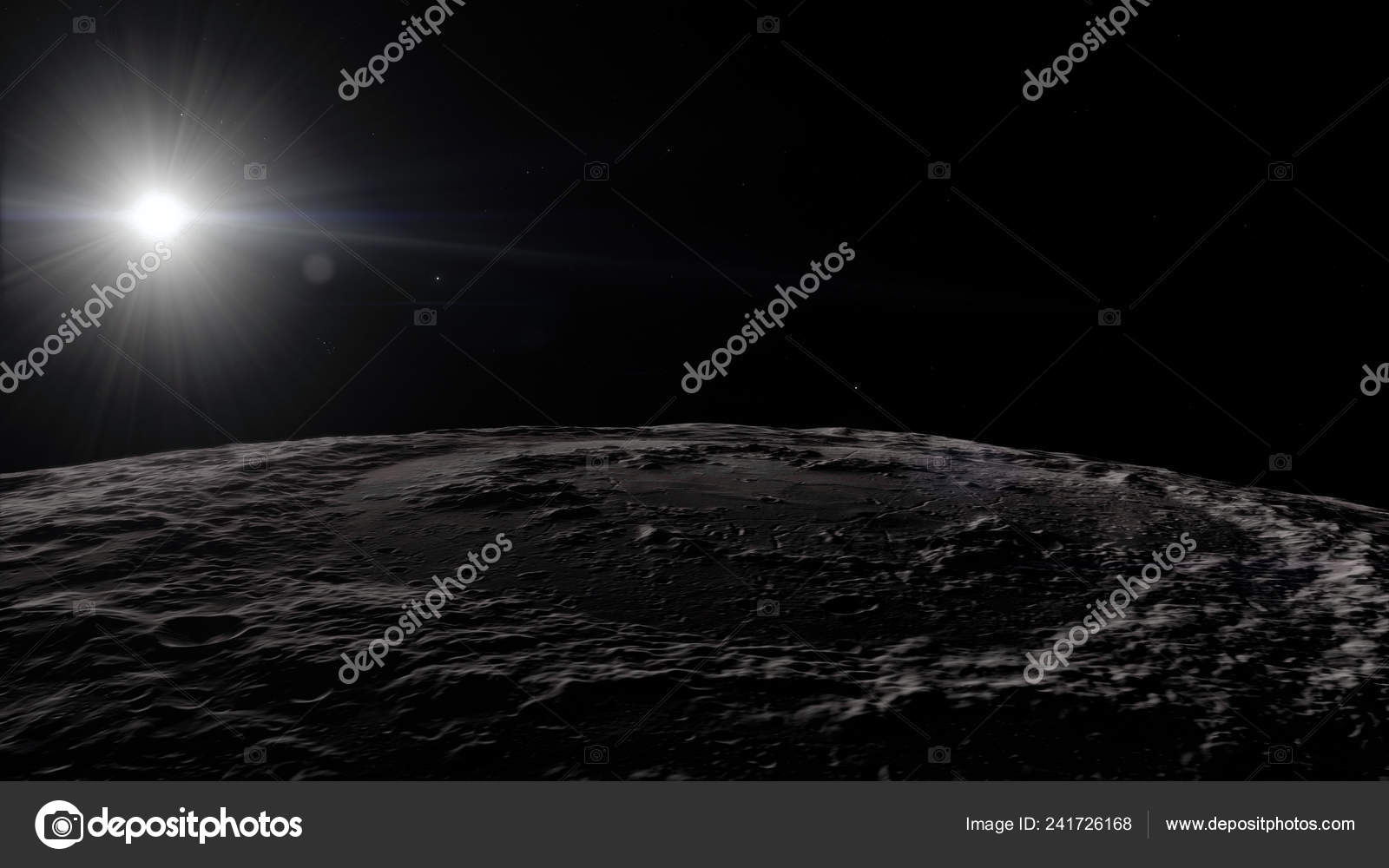 Moon in outer space, surface. High quality, resolution, 4k. This image ...