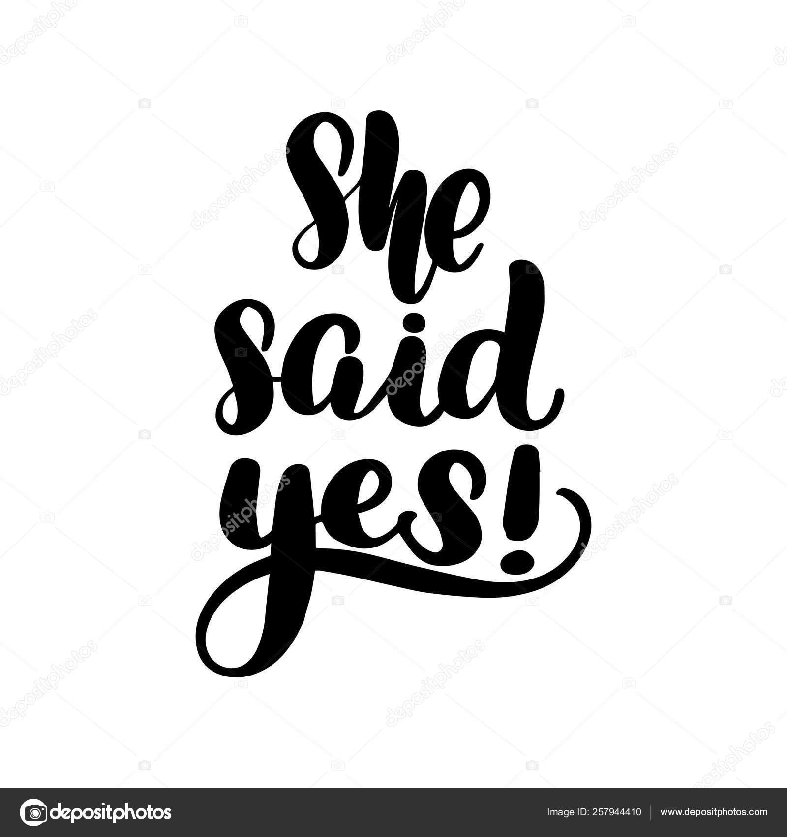 She said yes Stock Vector by ©Selentaori 257944410