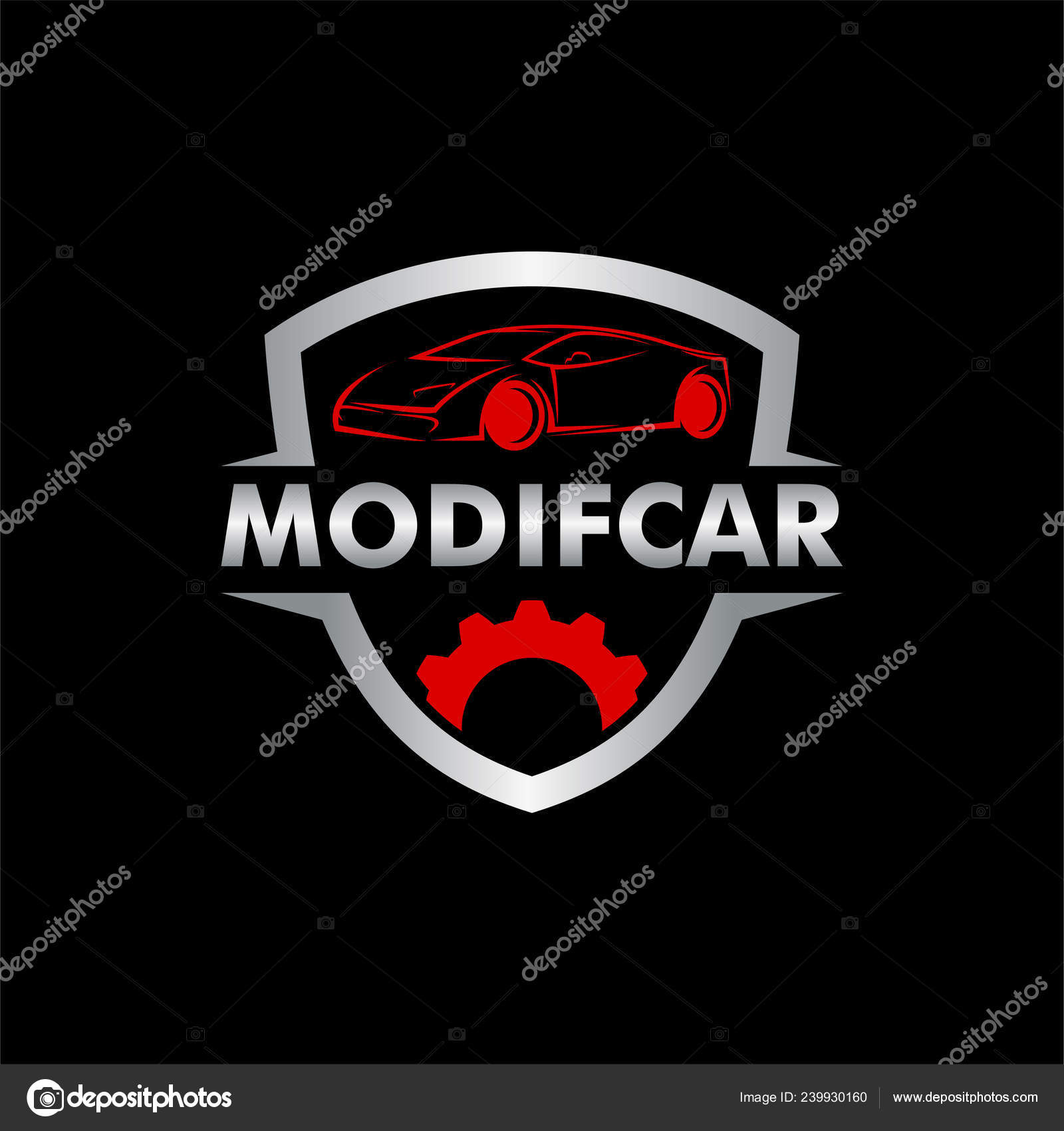 Modifcar Logo Black Background Stock Vector Image by ©3rieartstudio ...