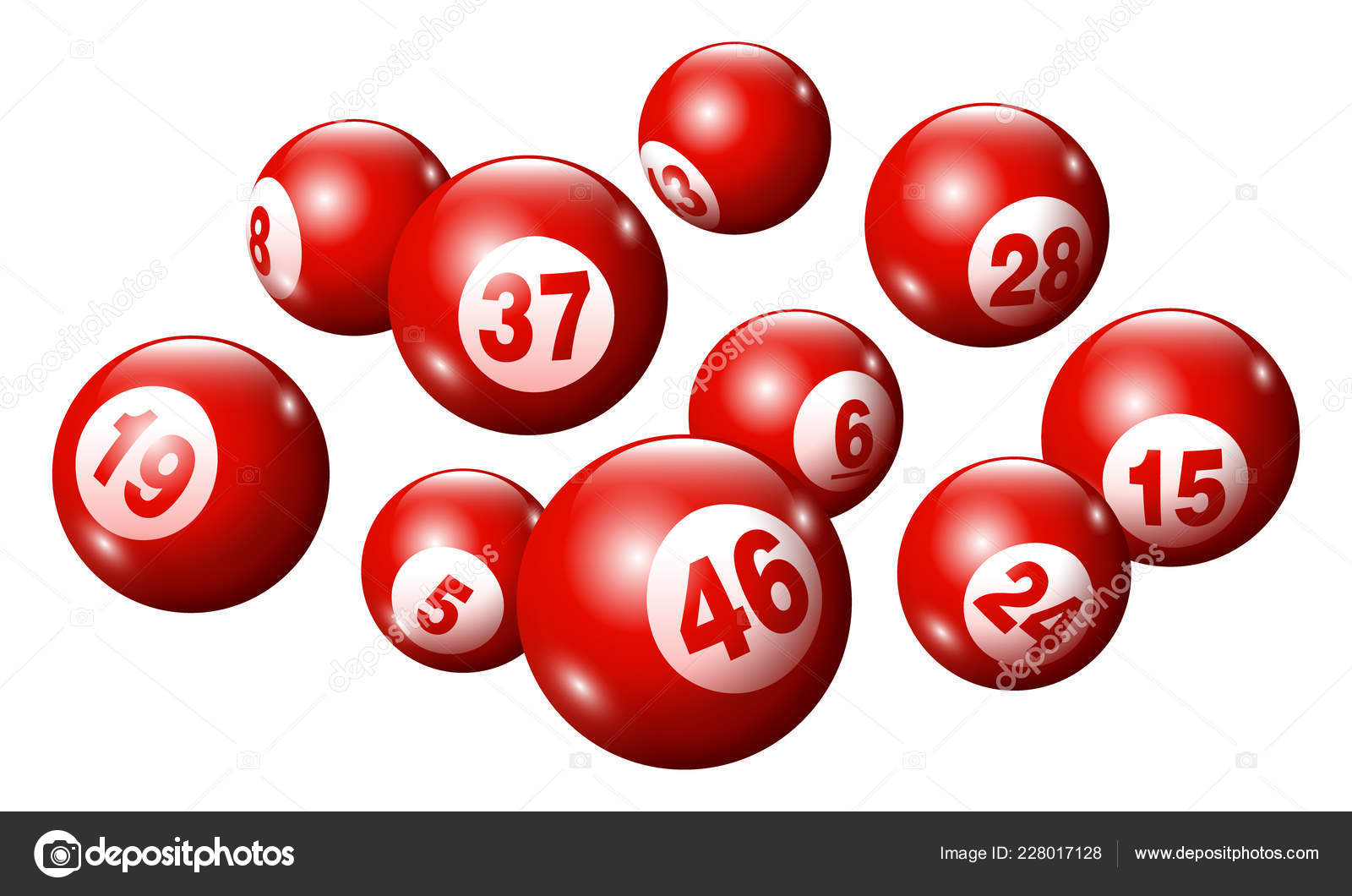 Vector Bingo Lottery Number Balls Set Stock Vector (Royalty Free ...