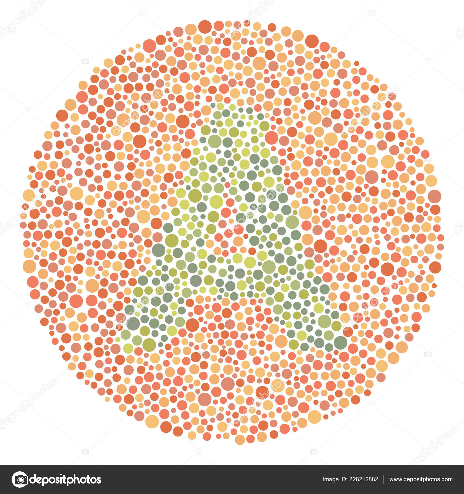 Test d'aveugle de couleur verte rouge Lettre supérieure A Vecteur par ...