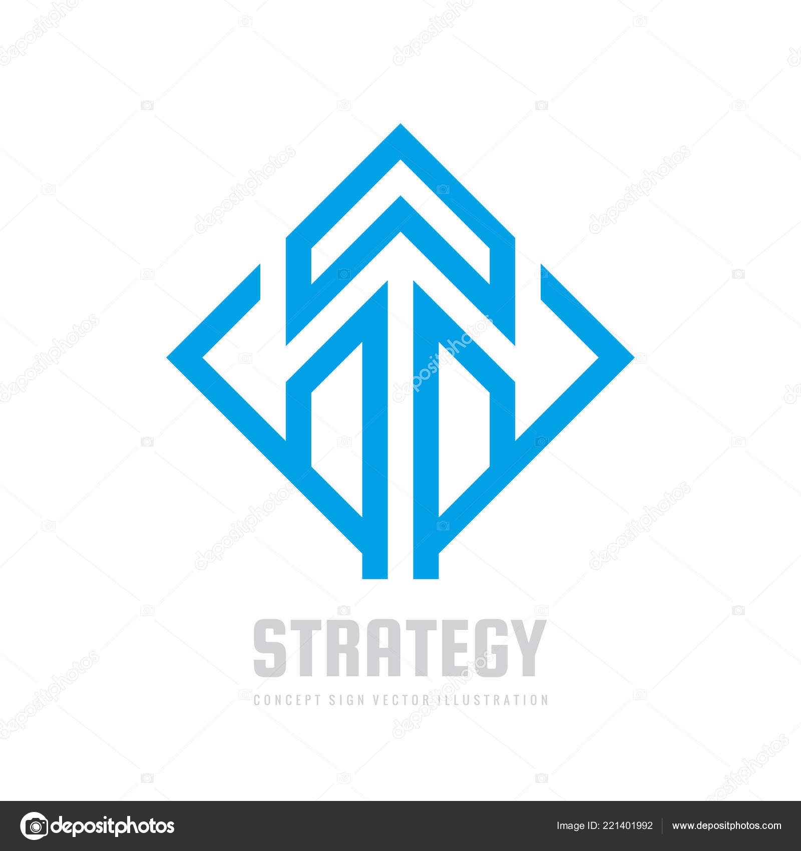 Business Strategy Vector Logo Template Concept Illustration Development ...