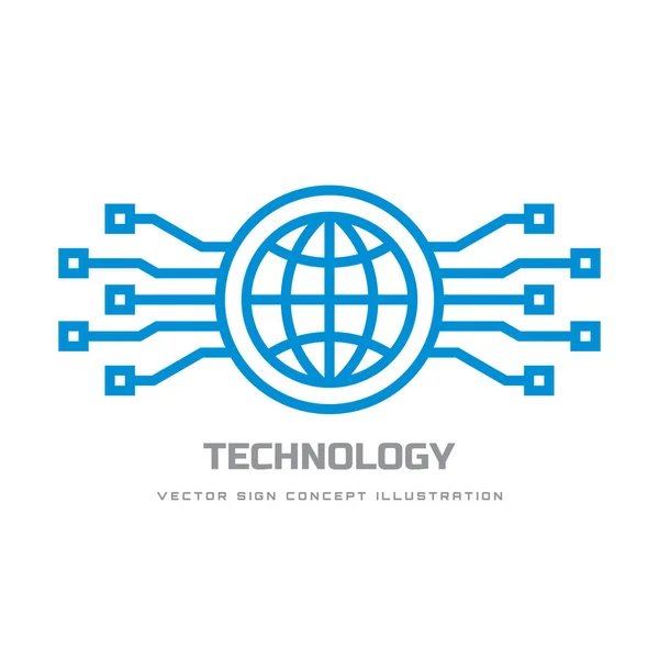 Logo Design Global Electronic Technology Computer Network Logo Sign ...