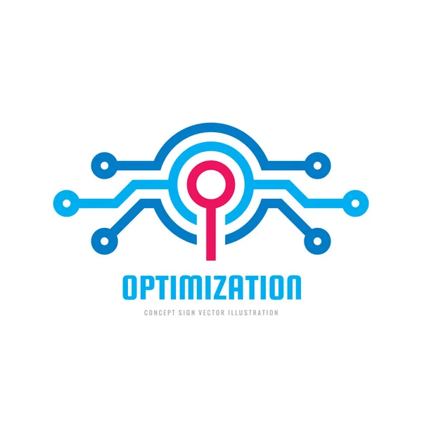 Optimization - concept business logo template vector illustration ...