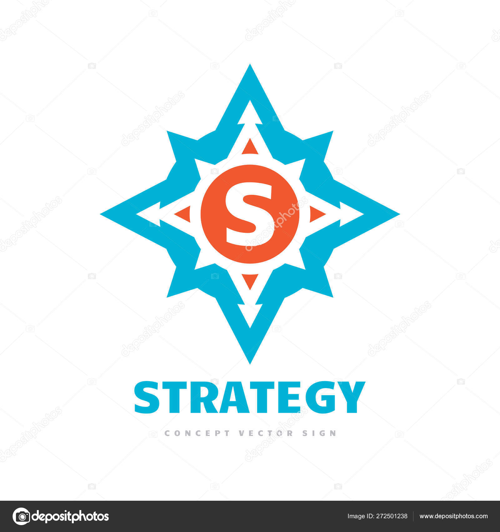 Strategy Letter Concept Business Logo Template Vector Illustration ...
