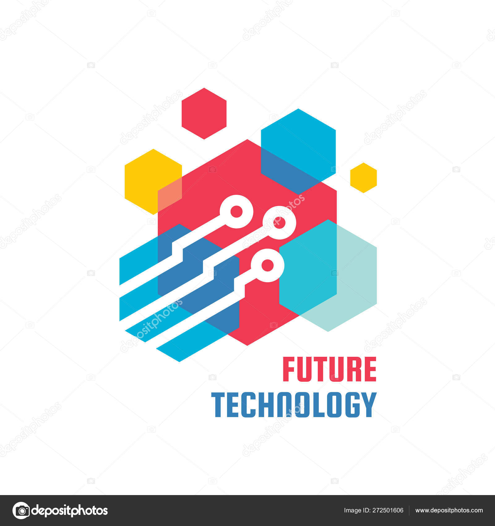 Future Electronic Technology Concept Logo Design Abstract Network ...