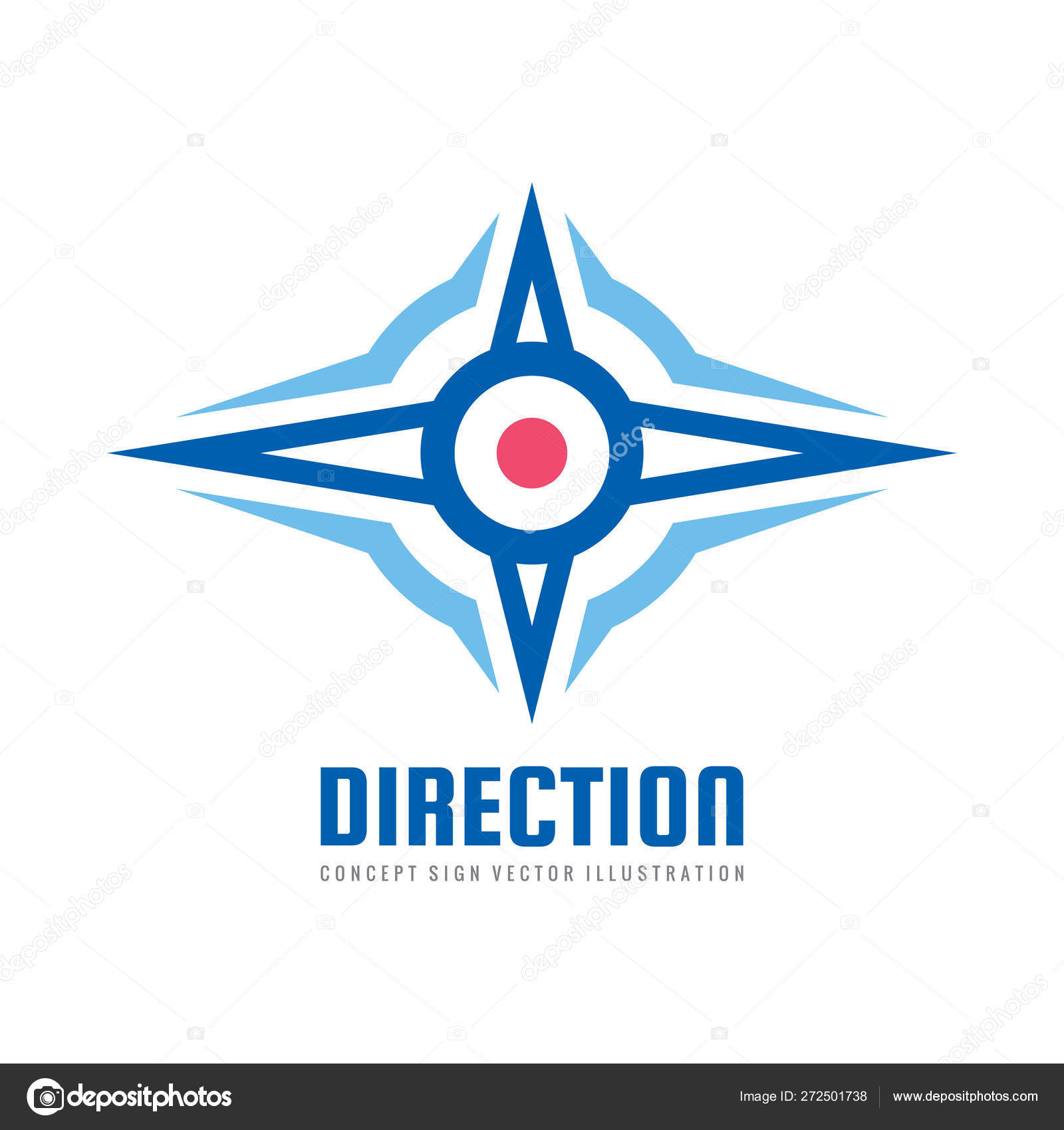 Direction Business Logo Design Abstract Compass Rose Wind Sign ...