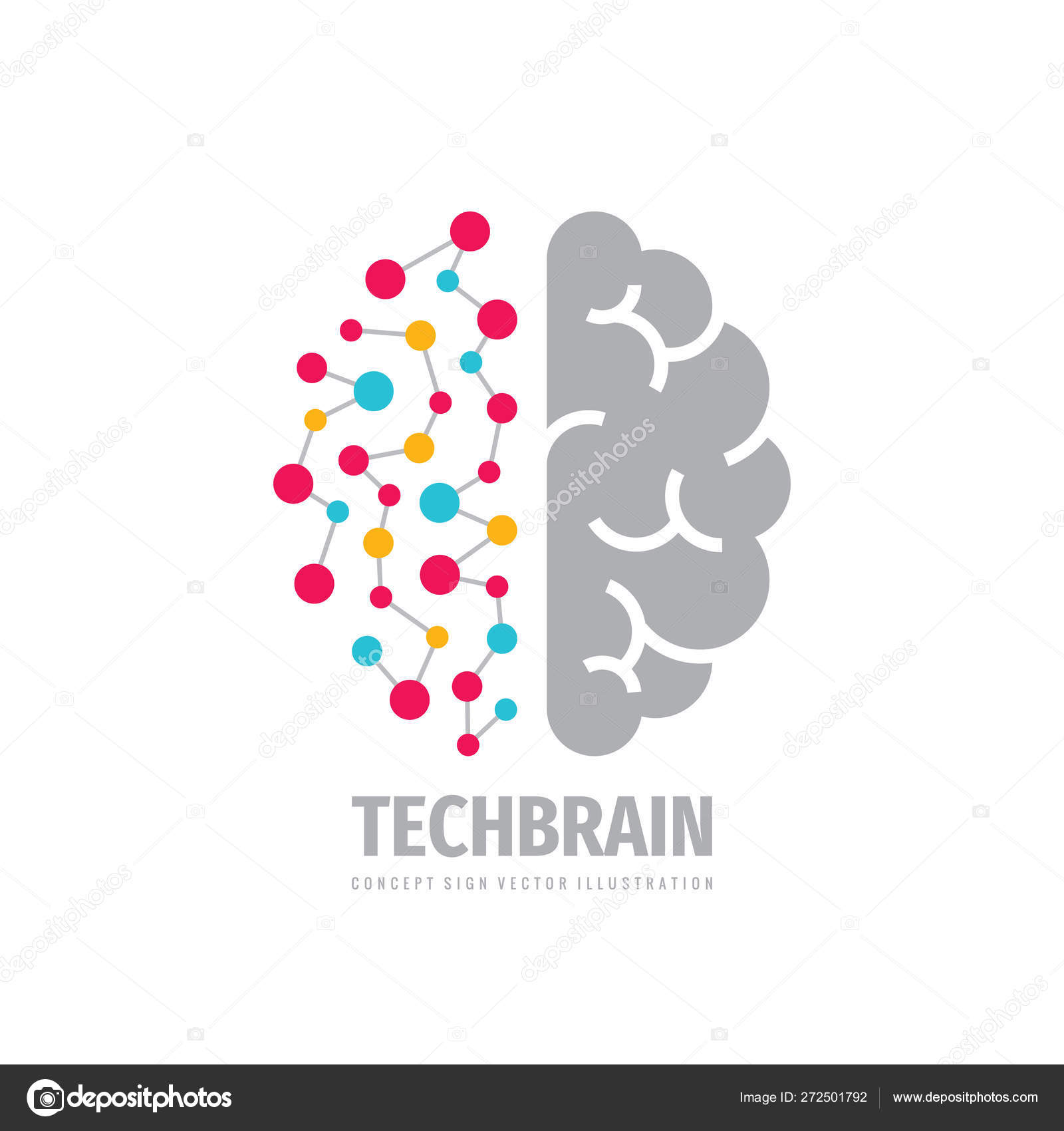 Tech Brain Logo Design Future Technology Concept Sign Creative Idea ...