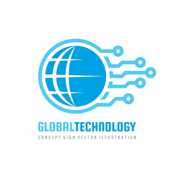 Logo Design Global Electronic Technology Computer Network Logo Sign ...