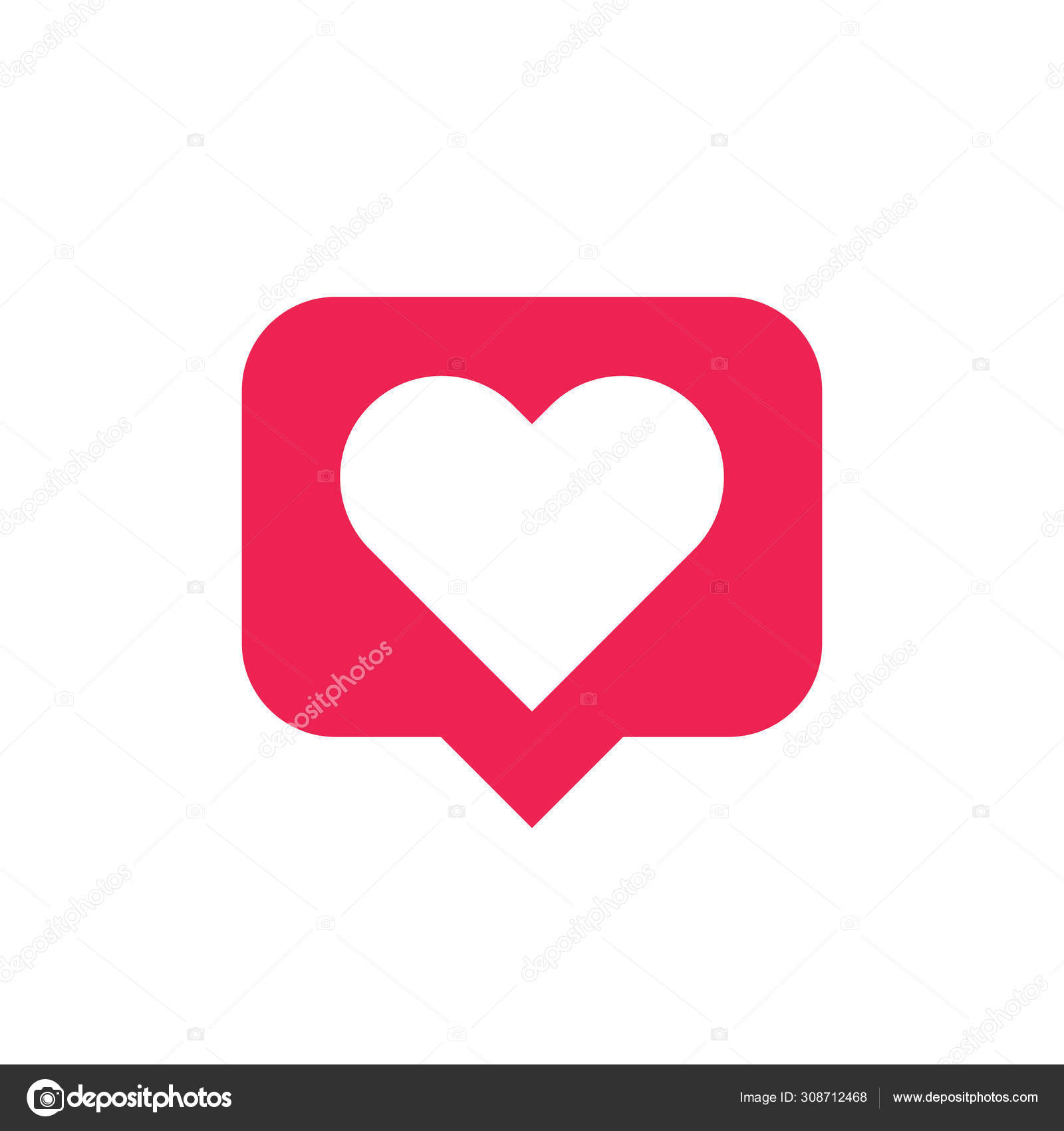 Comment Message Heart Icon Sign Design Stock Vector Image by ©serkorkin ...
