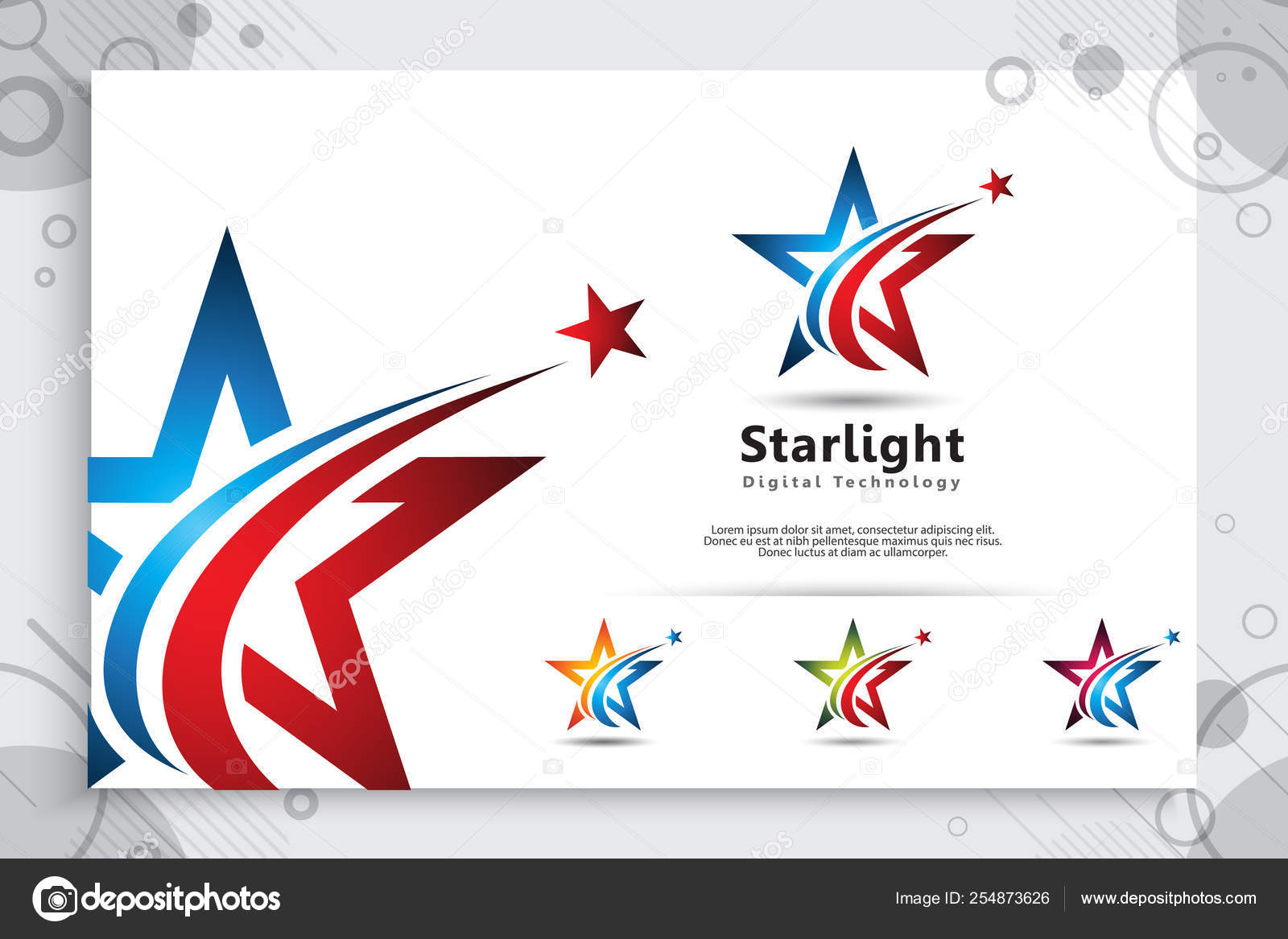 3D star vector logo with a modern and simple color style concept. star ...