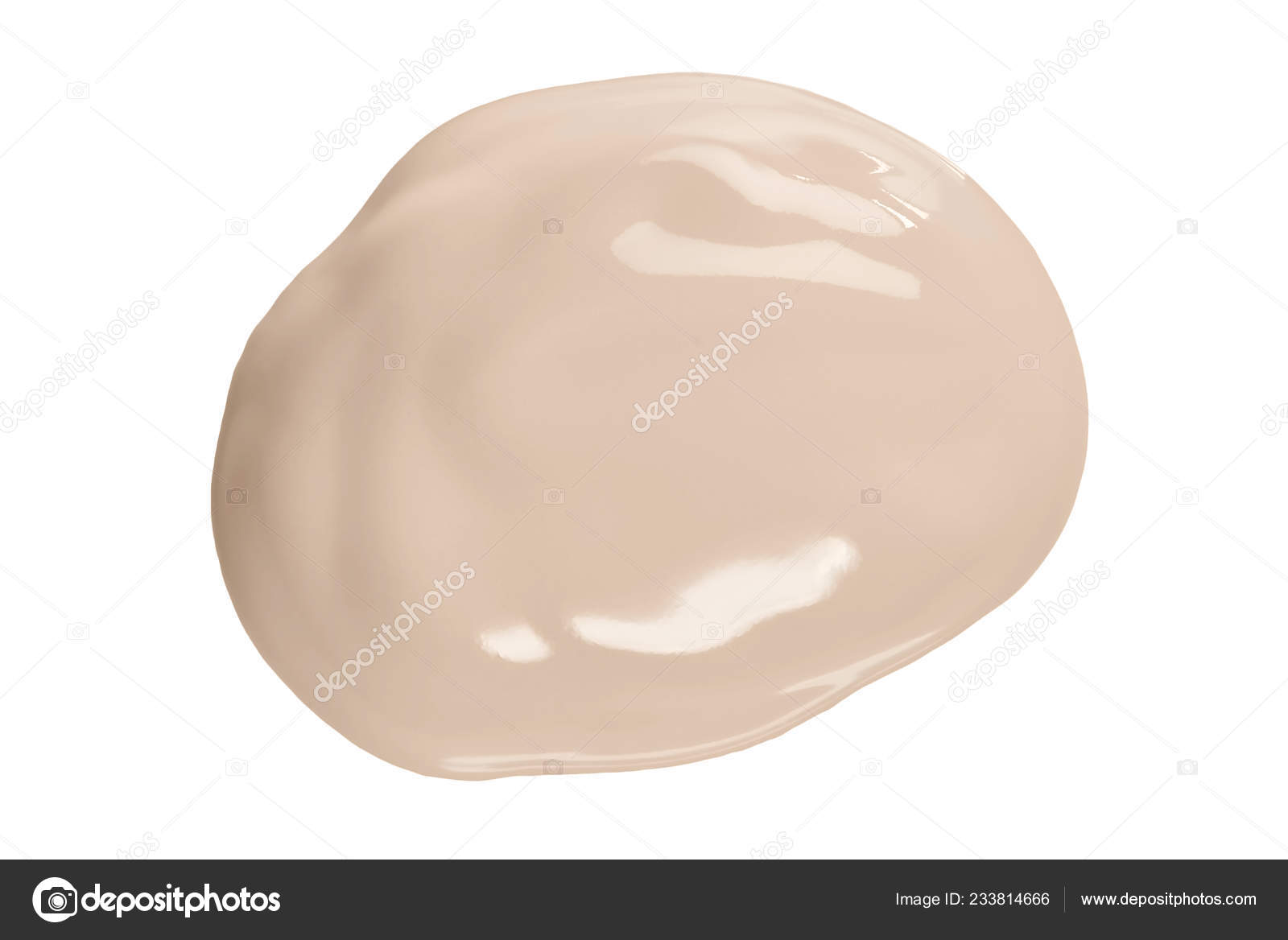 Face Make Liquid Foundation Sample White Background Stock Photo by ...