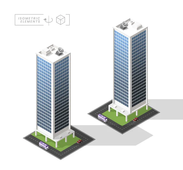 100,000 Twin high rise building Vector Images | Depositphotos