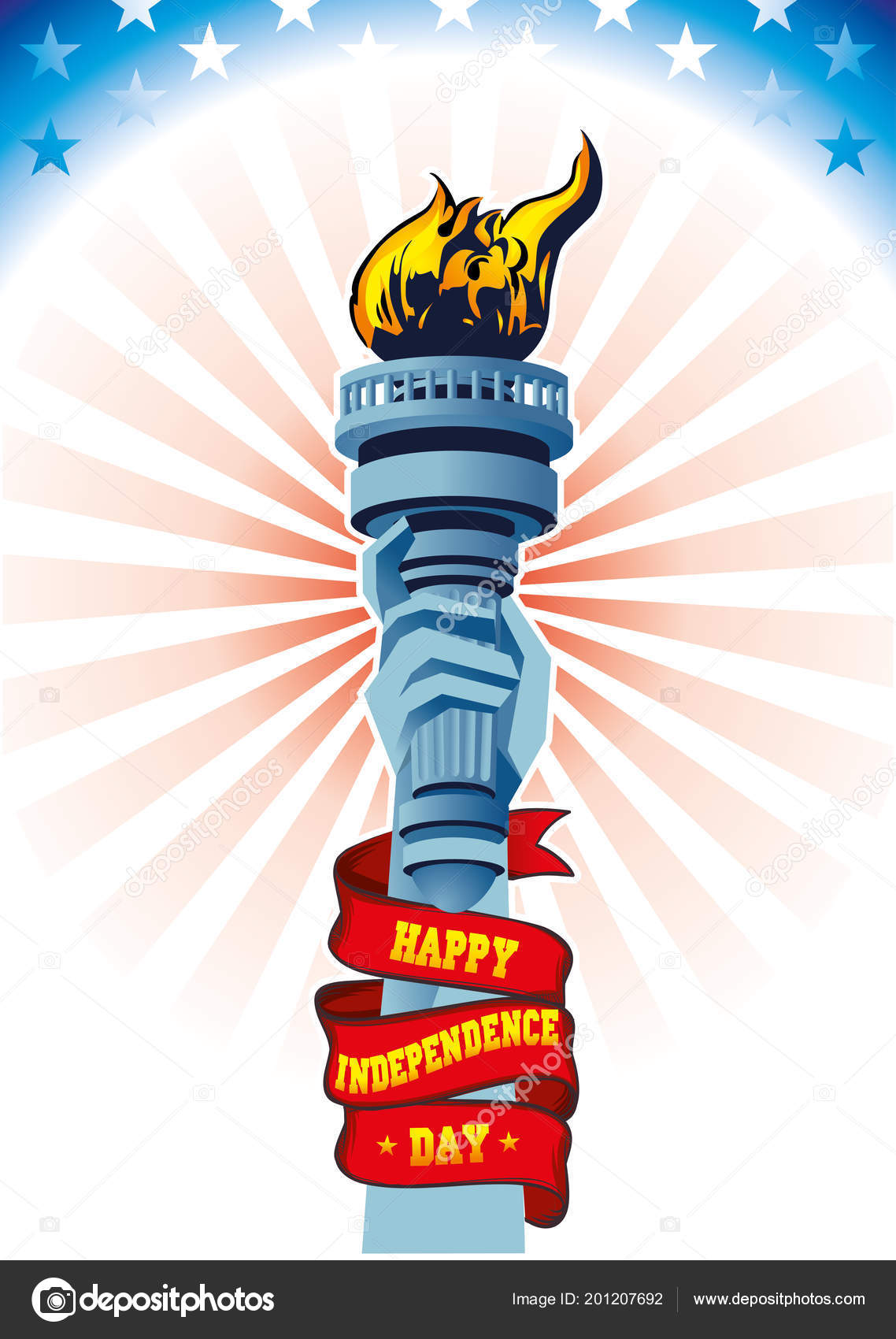 Torch of the Statue of Liberty Stock Vector by ©Virtis #201207692