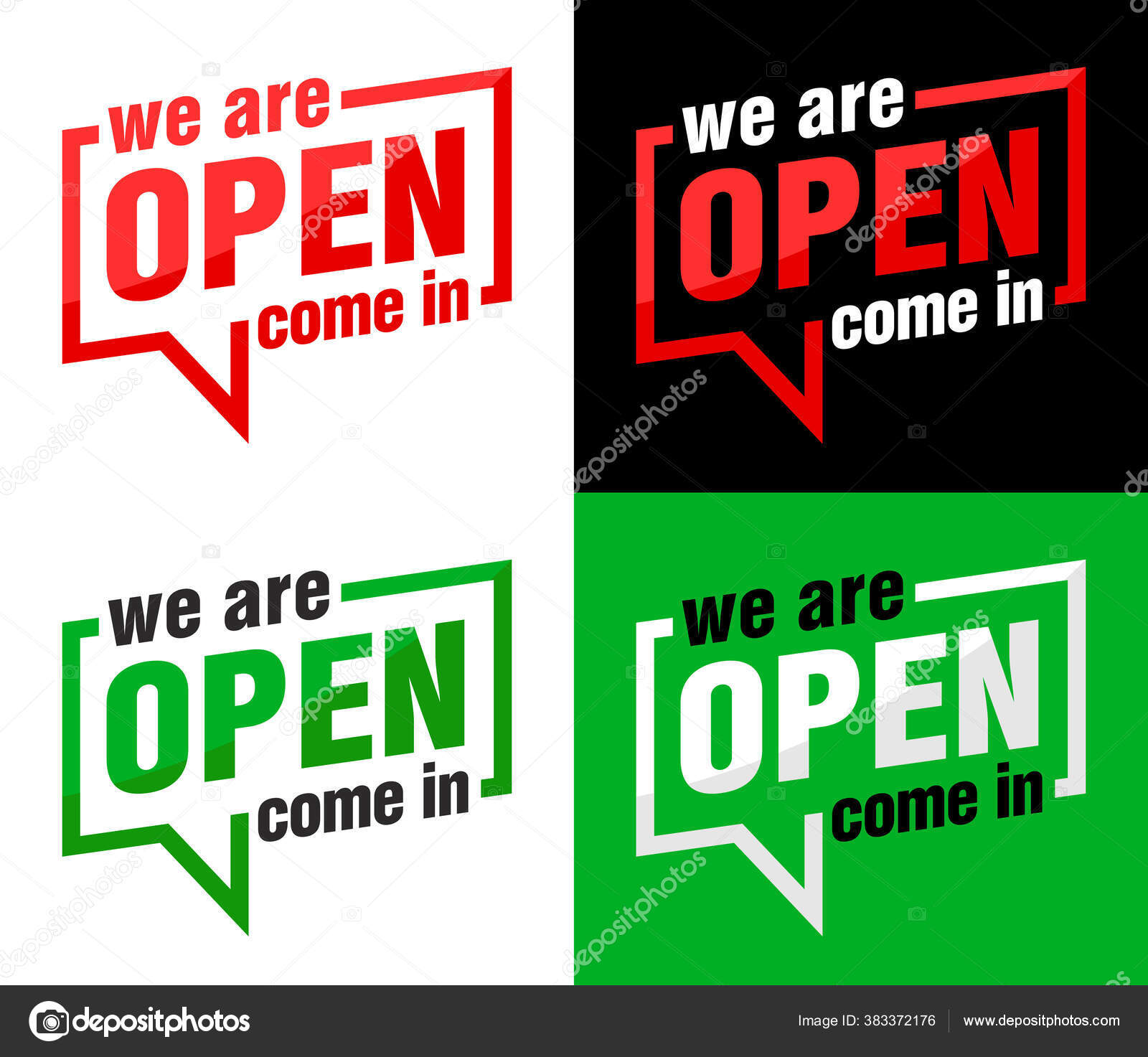 Open Stickers Icon Set Invitation Come Transparent Background Vector ...